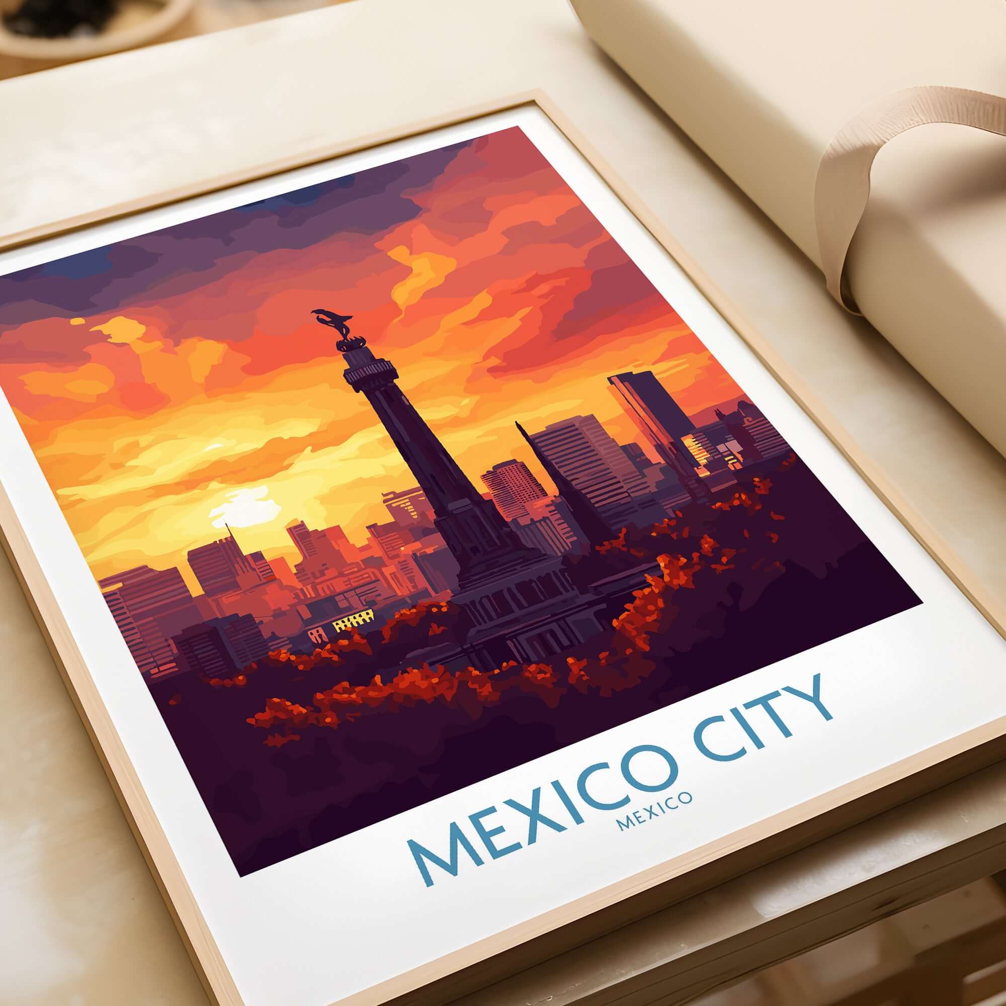 Mexico City Travel Poster - El Ángel – This Art World