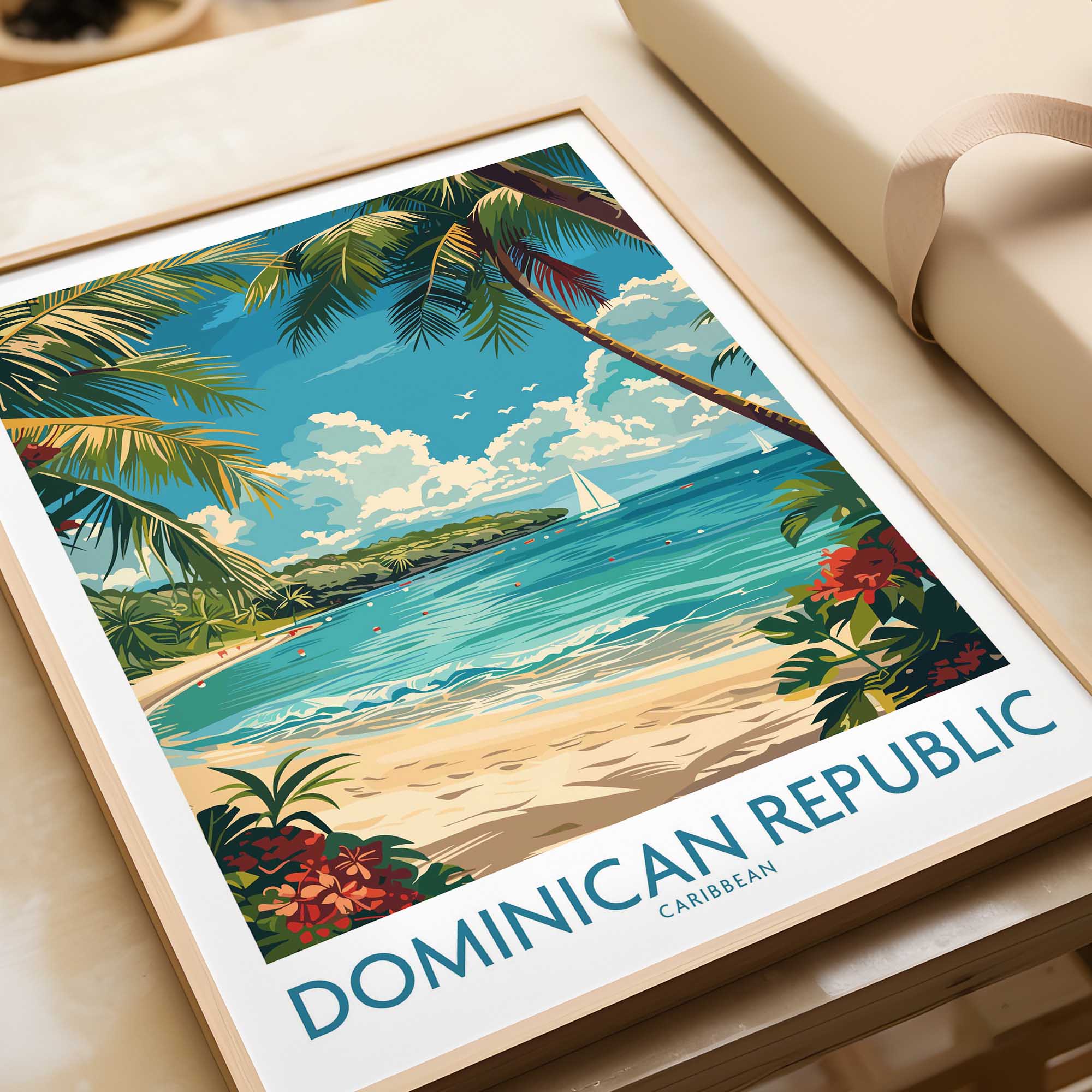 Stunning Dominican Republic Poster | Caribbean Wall Art