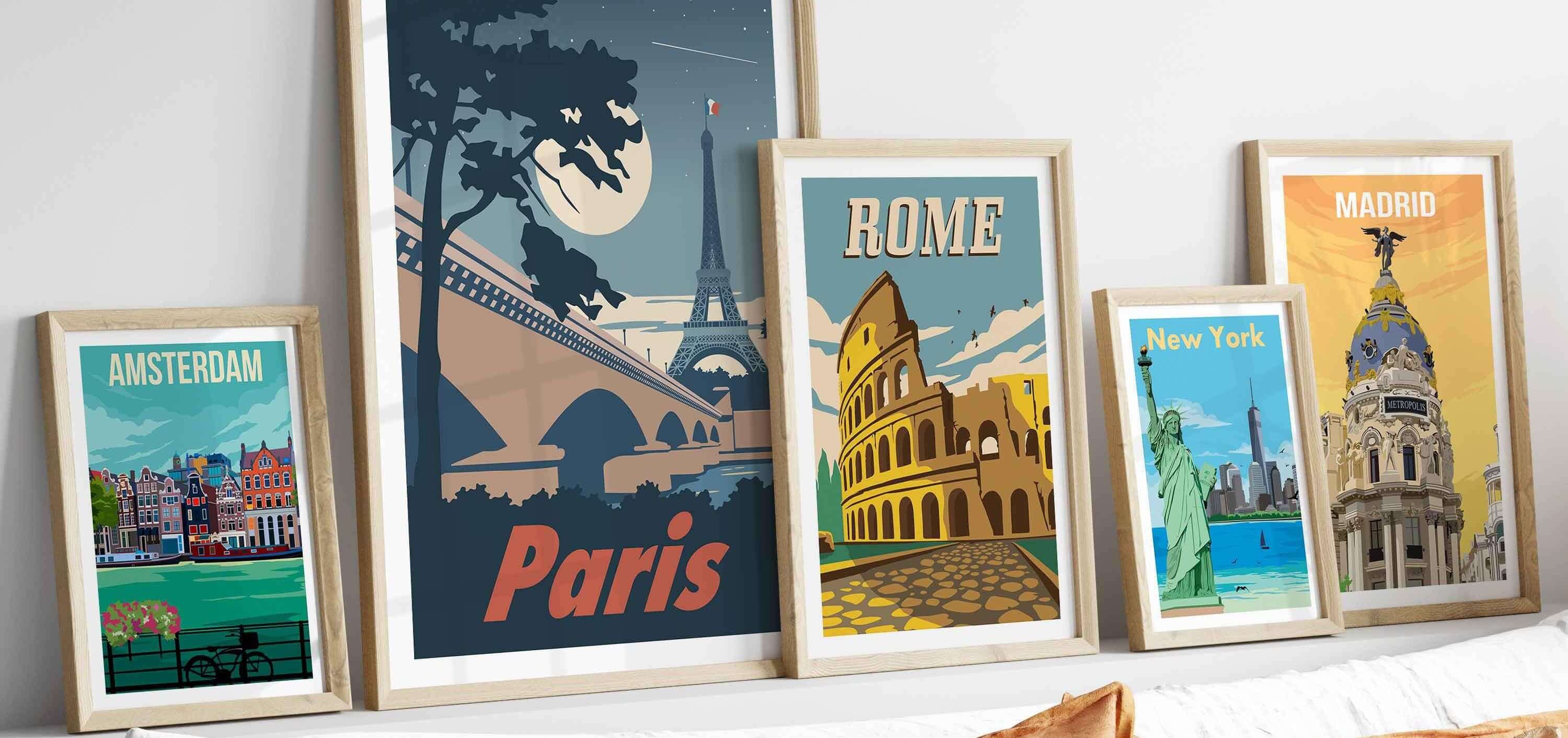 Buy Travel Poster Prints and Wall Art Décor at This Art World