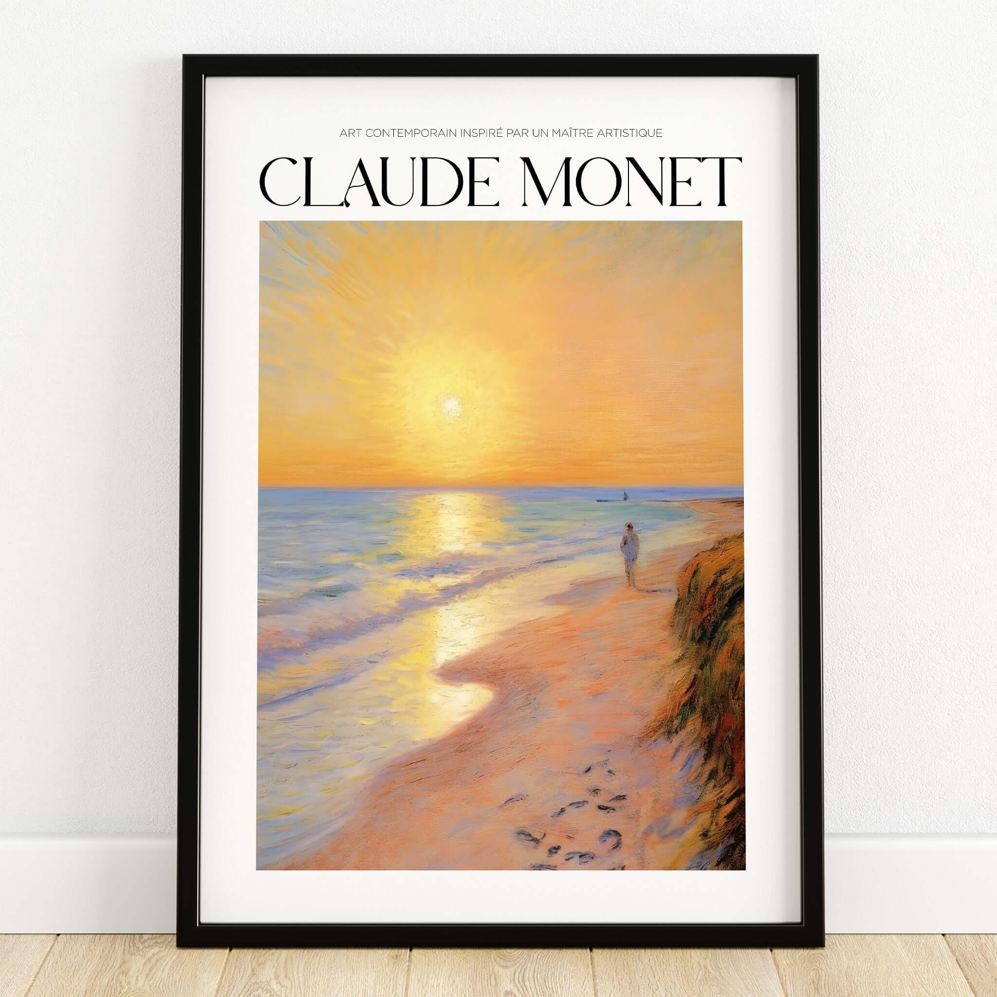 Monet Beach Artwork - Coastal Sunset Wall Art – This Art World