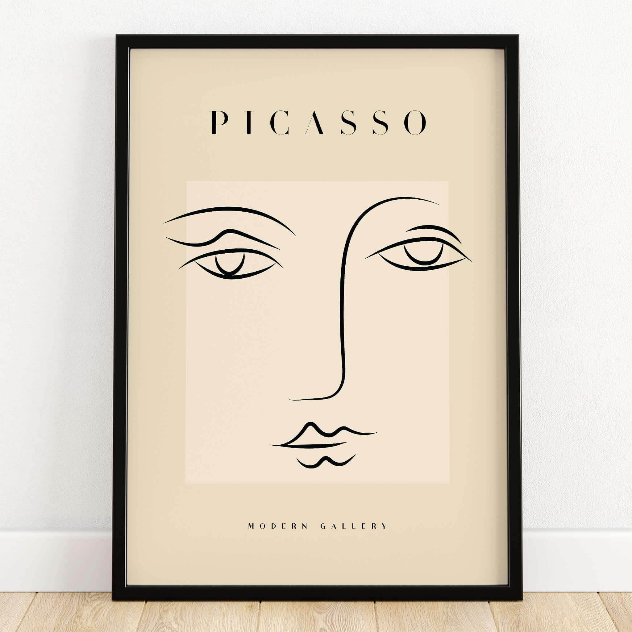 Picasso Minimalist Face Line Art Print | Modern Gallery – This Art World