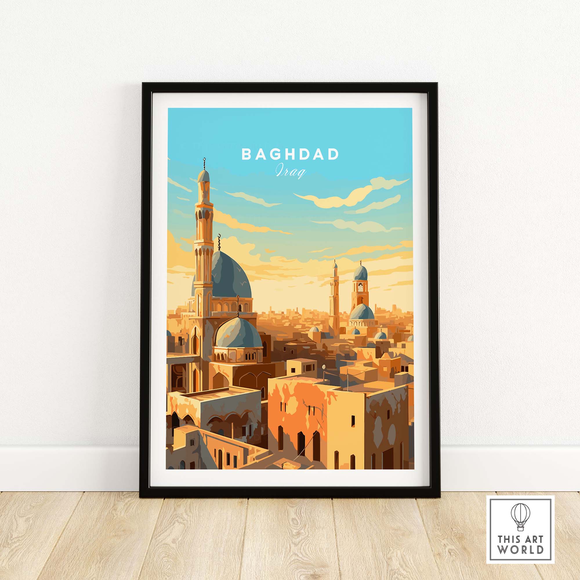 Baghdad Iraq Travel Poster Print - Unique Wall Art – This Art World