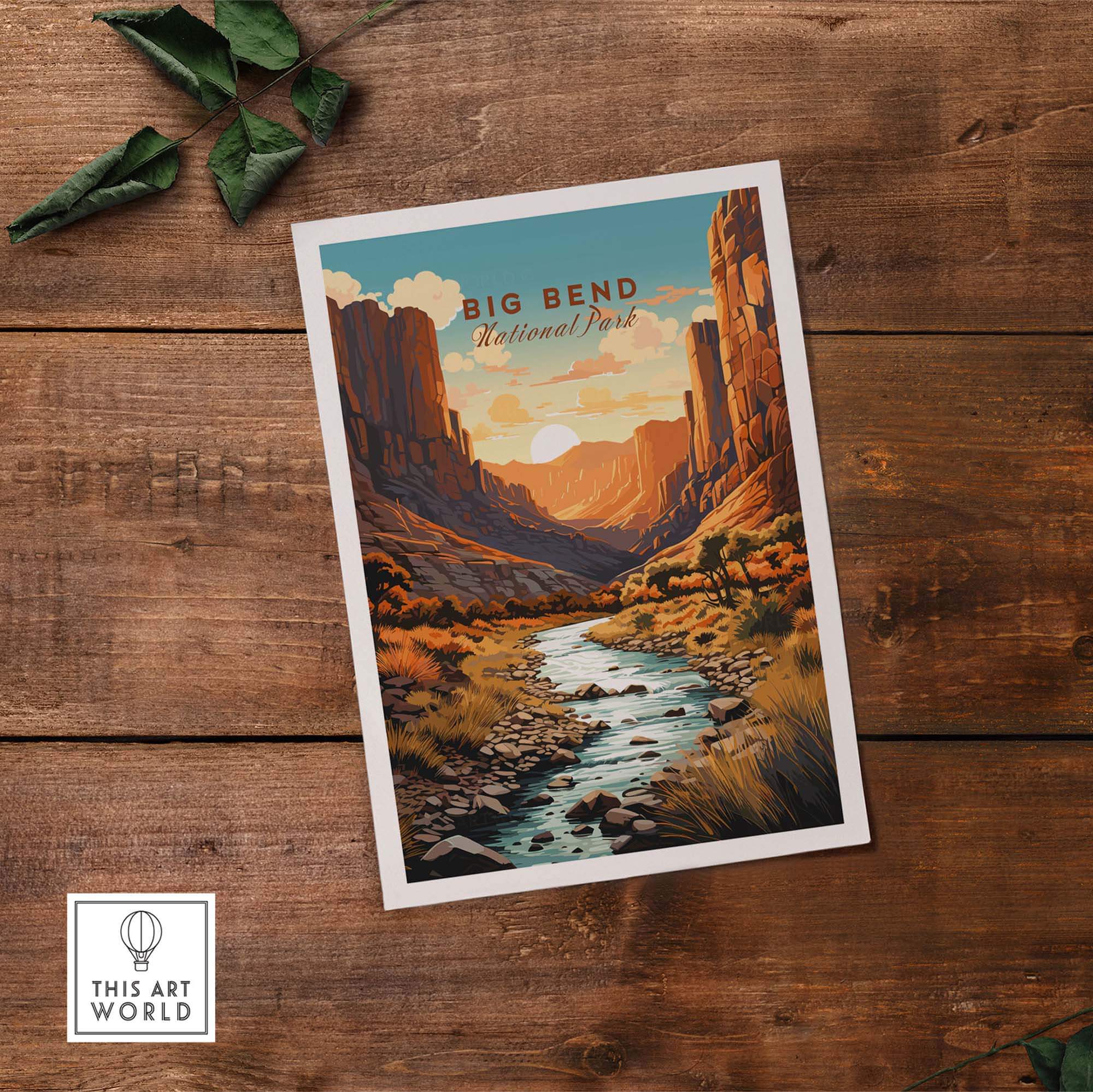 Big Bend Poster National Park exclusive at This Art World