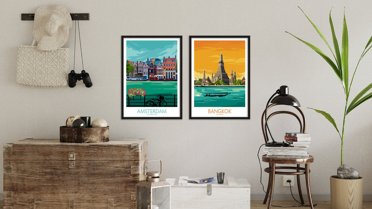 Buy Travel Poster Prints and Wall Art Décor at This Art World