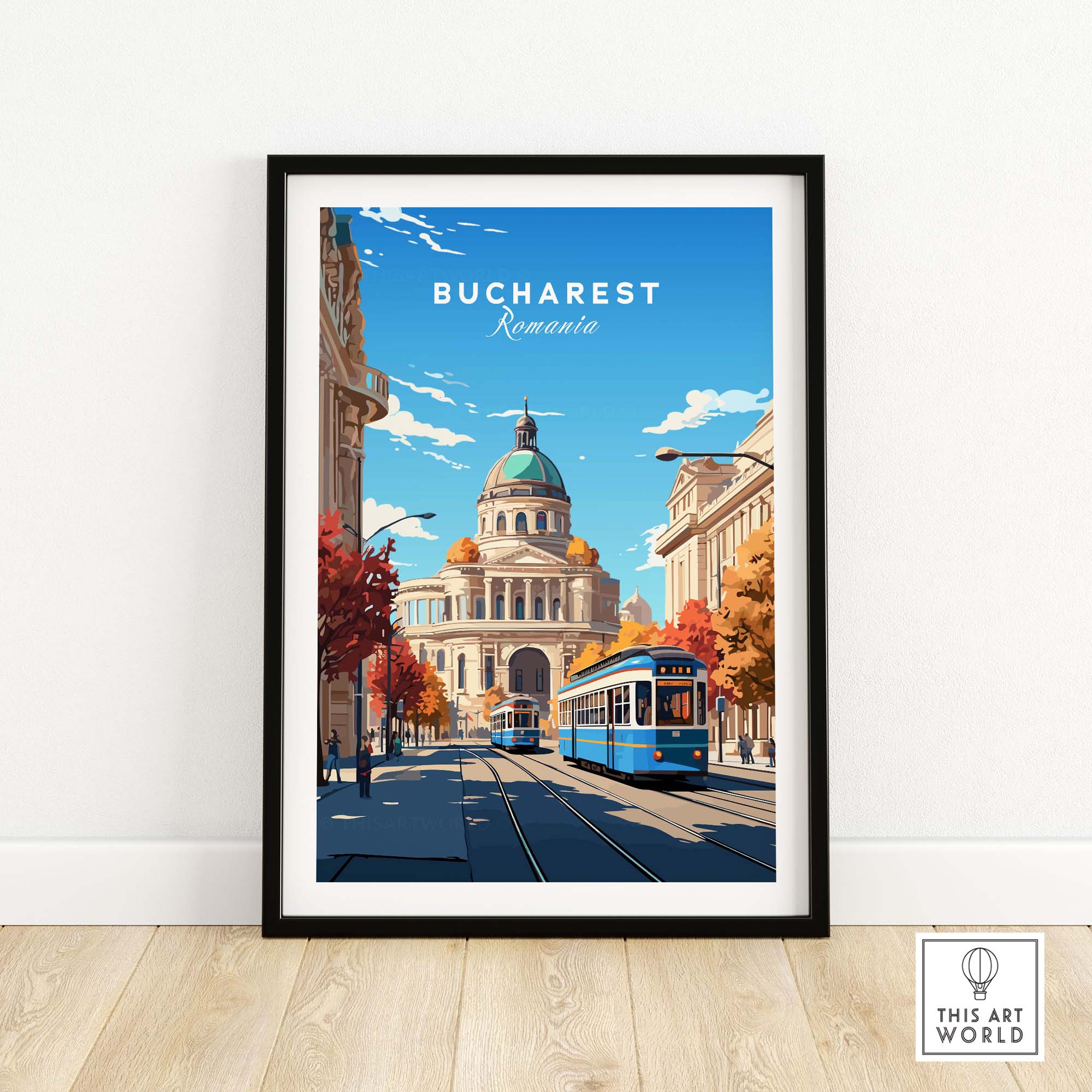 Vibrant Bucharest Poster - Unique Wall Art – This Art World