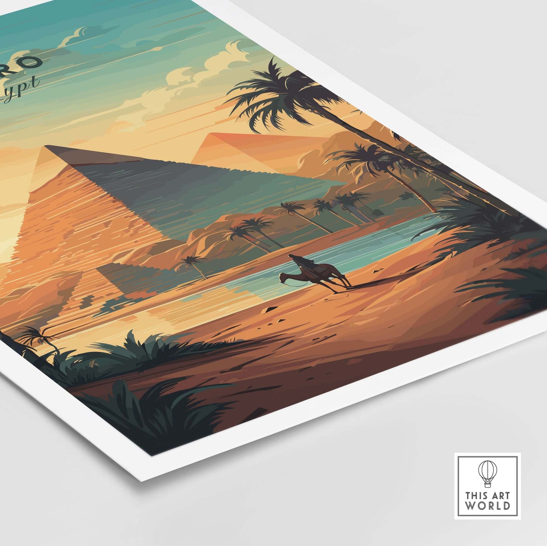 Stunning Cairo Wall Art - Great Pyramids Sunset – This Art World