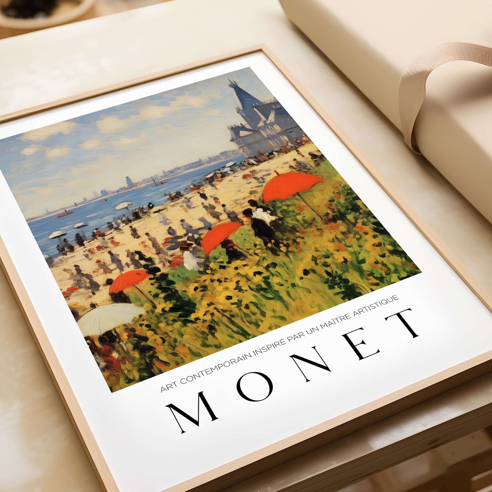 Claude Monet Sunny Beach Resort Art Print