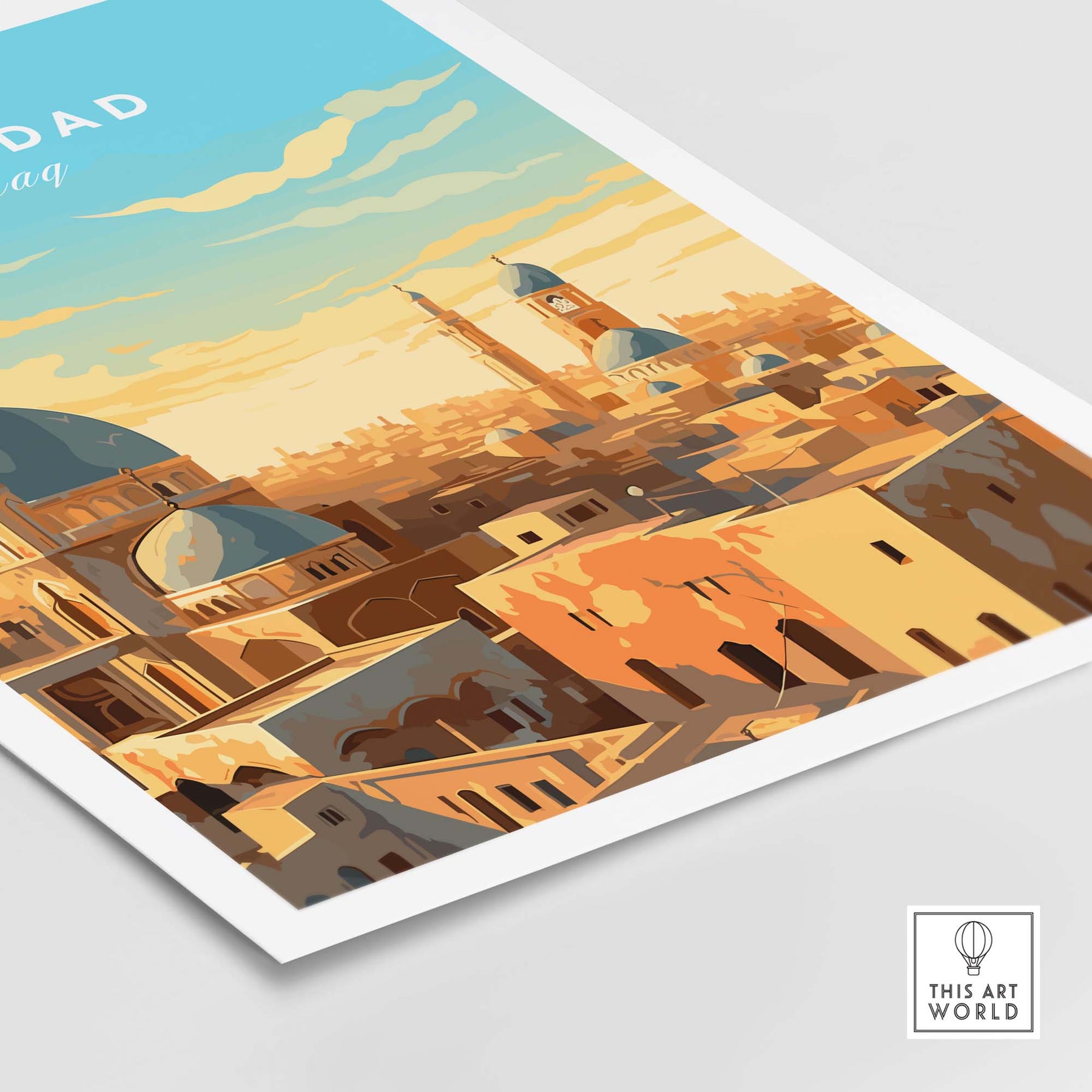 Baghdad Iraq Travel Poster Print - Unique Wall Art – This Art World