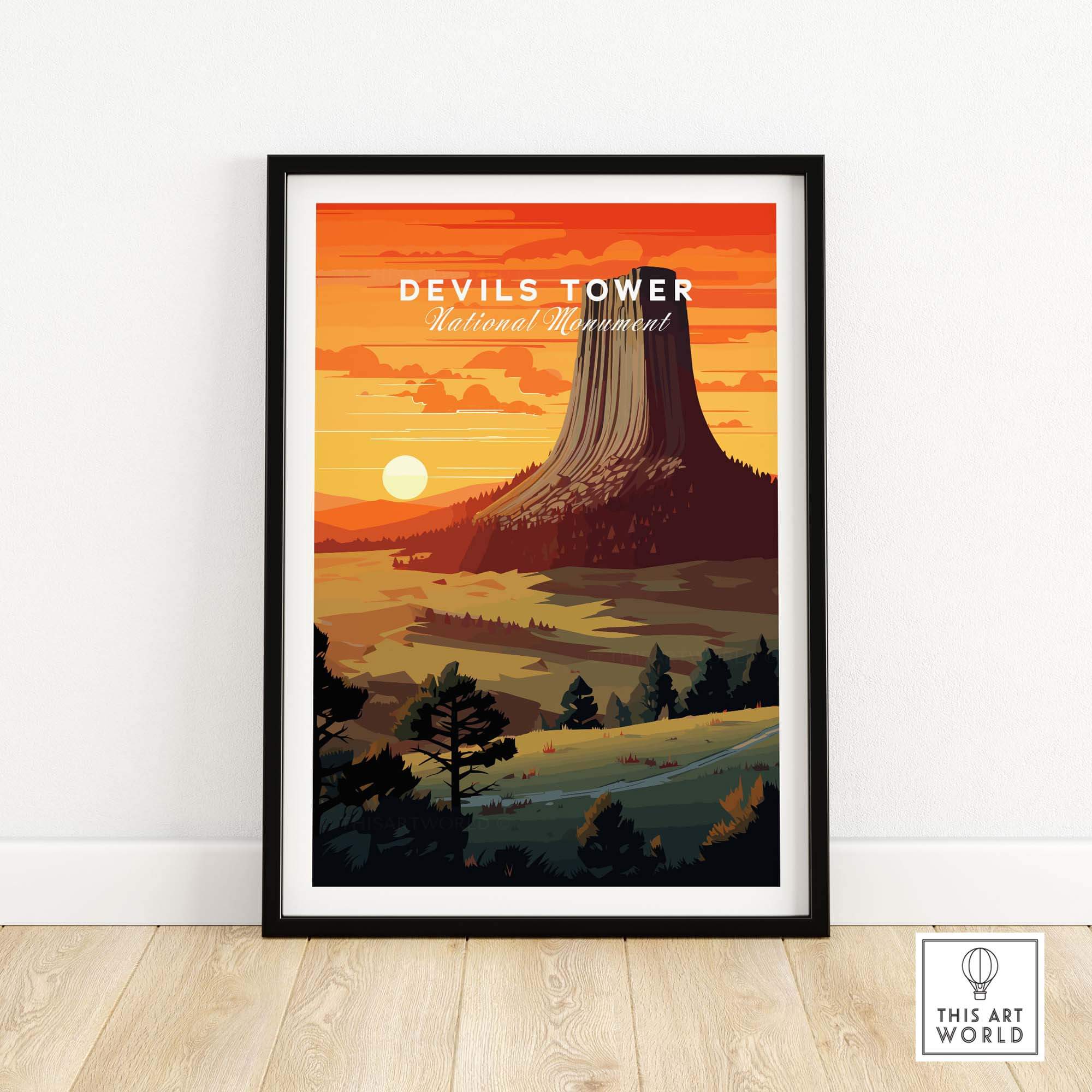 Stunning Devils Tower Poster - National Monument Art