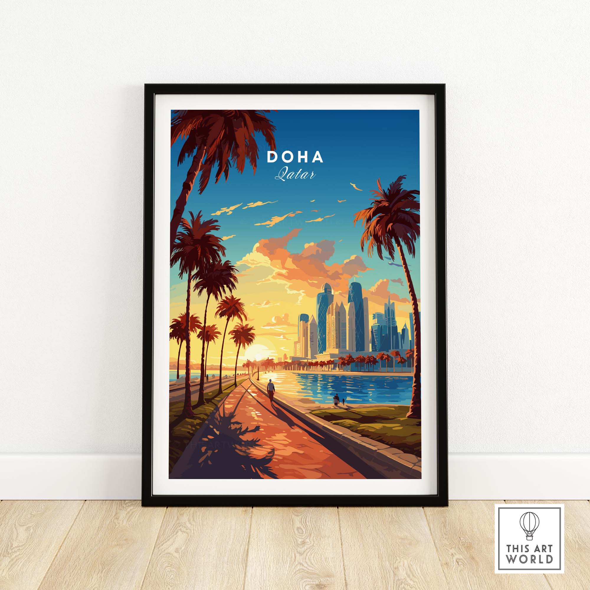 Stunning Doha Poster - Qatar Wall Art – This Art World