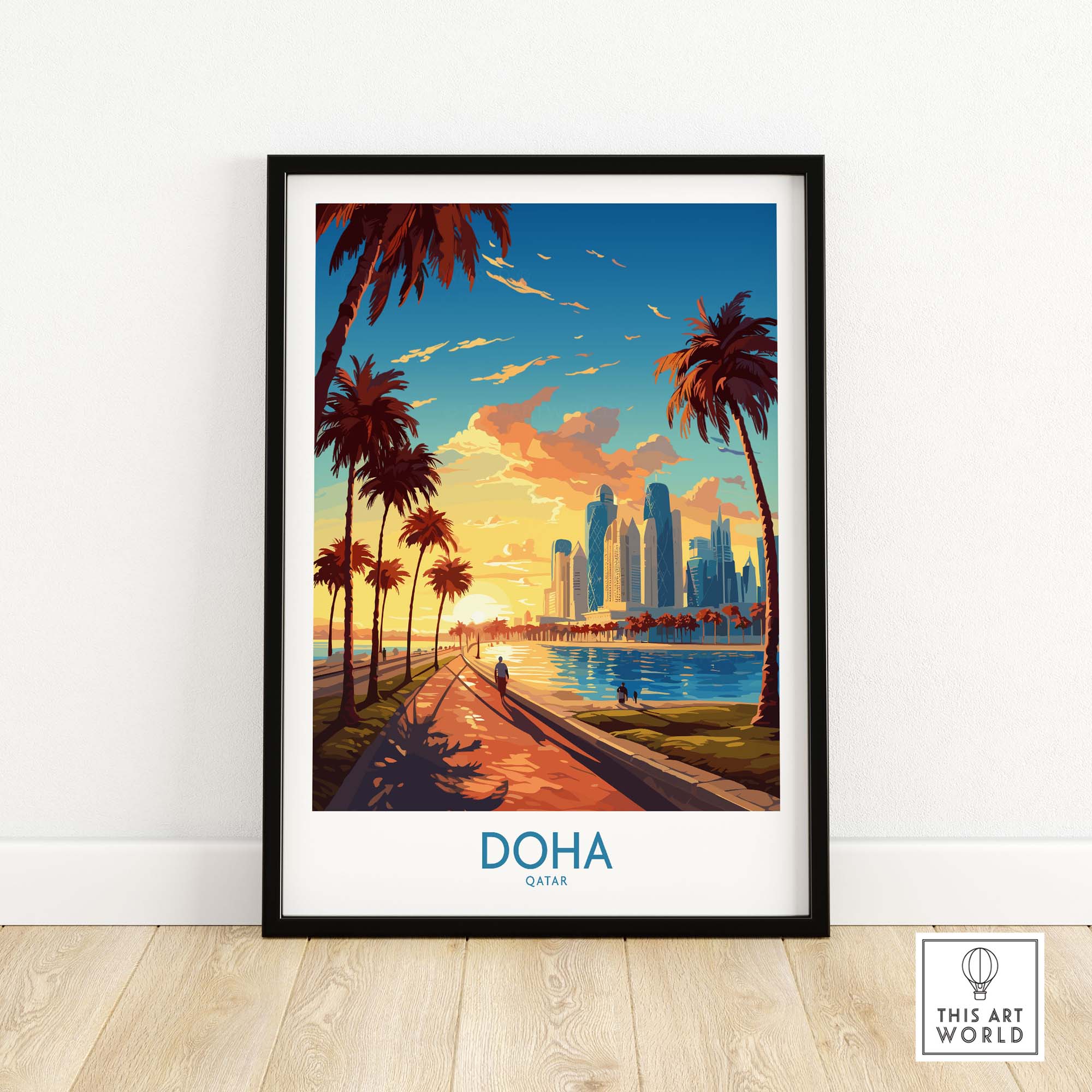 Doha Print - Luxury Qatar Travel Posters – This Art World