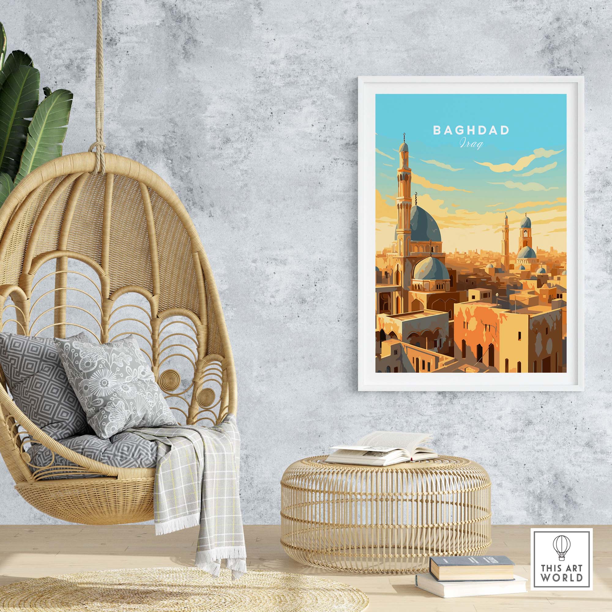 Baghdad Iraq Travel Poster Print | This Art World
