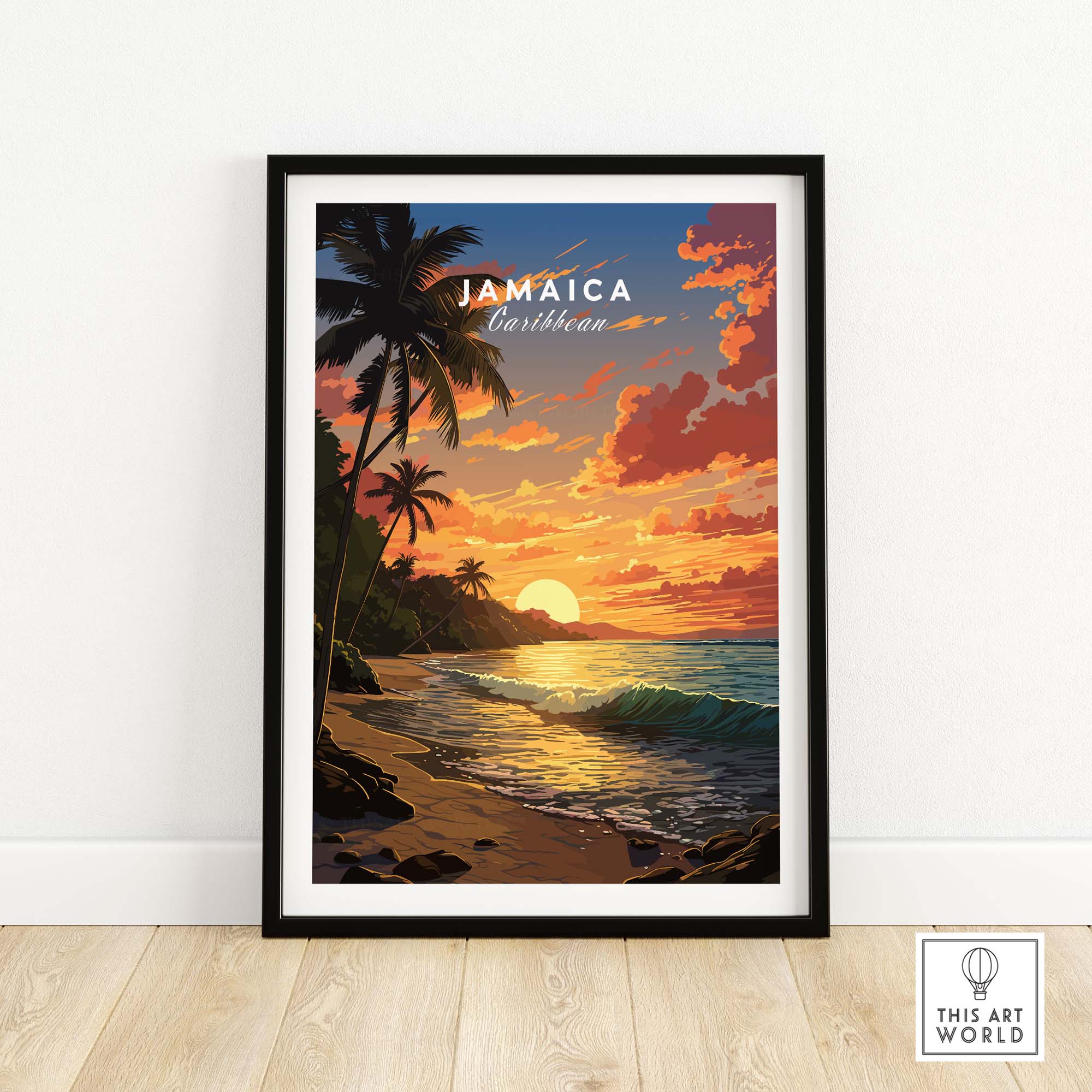 Vibrant Jamaica Art Print – Caribbean Home Decor – This Art World