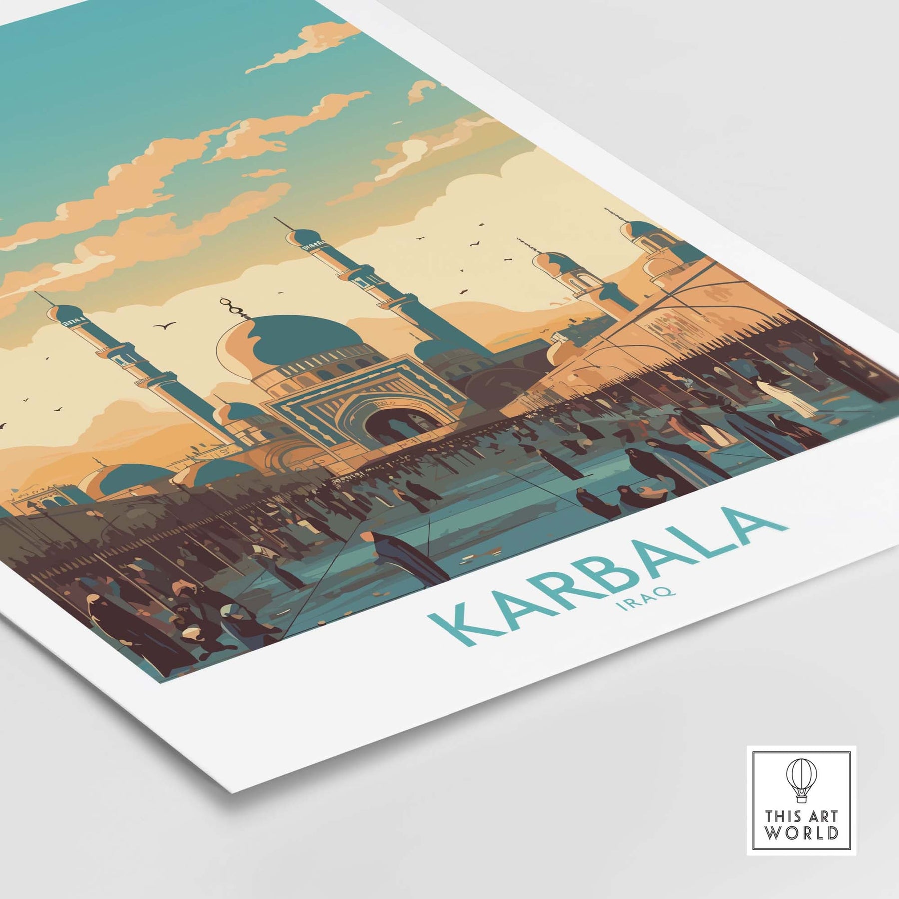 Karbala Wall Art | Modern Travel Poster Print