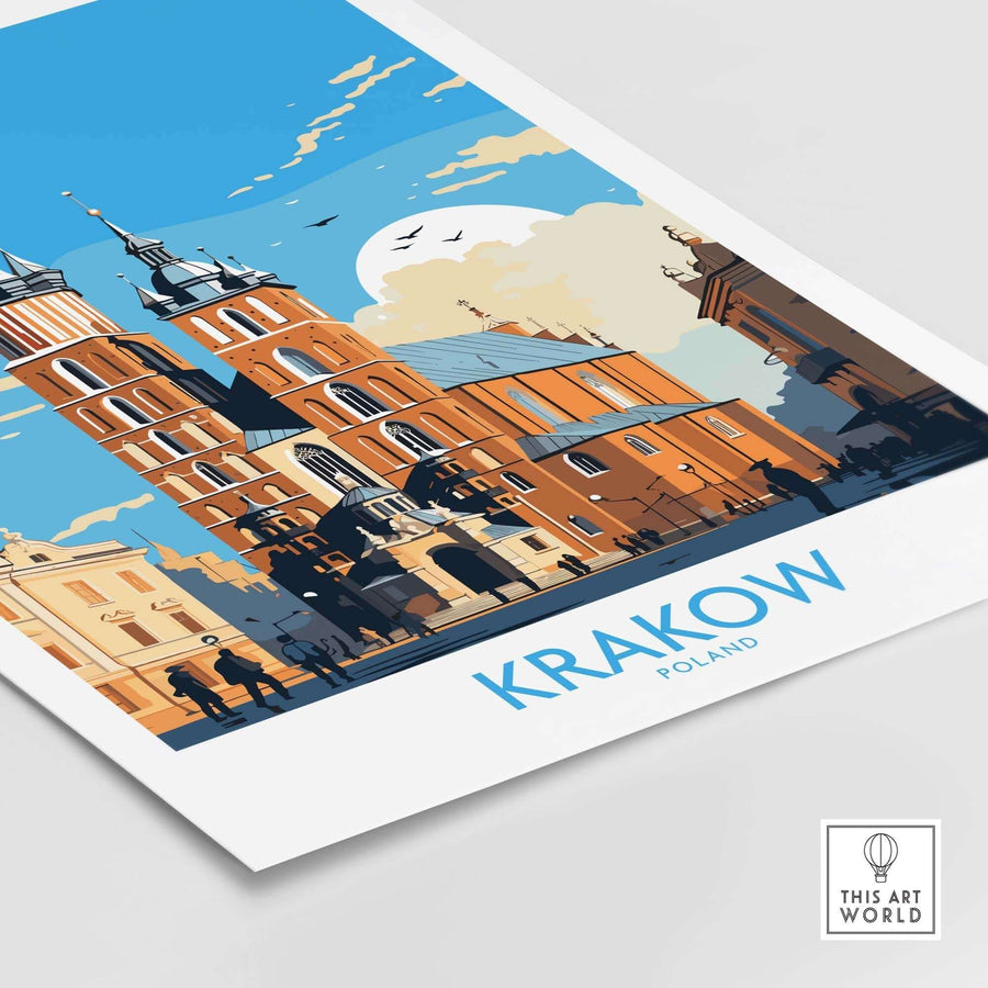 Stunning Krakow Poster - Poland Travel Decor – This Art World