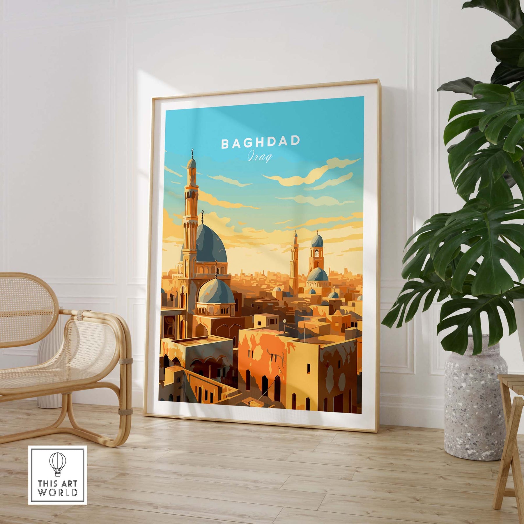 Baghdad Iraq Travel Poster Print - Unique Wall Art – This Art World