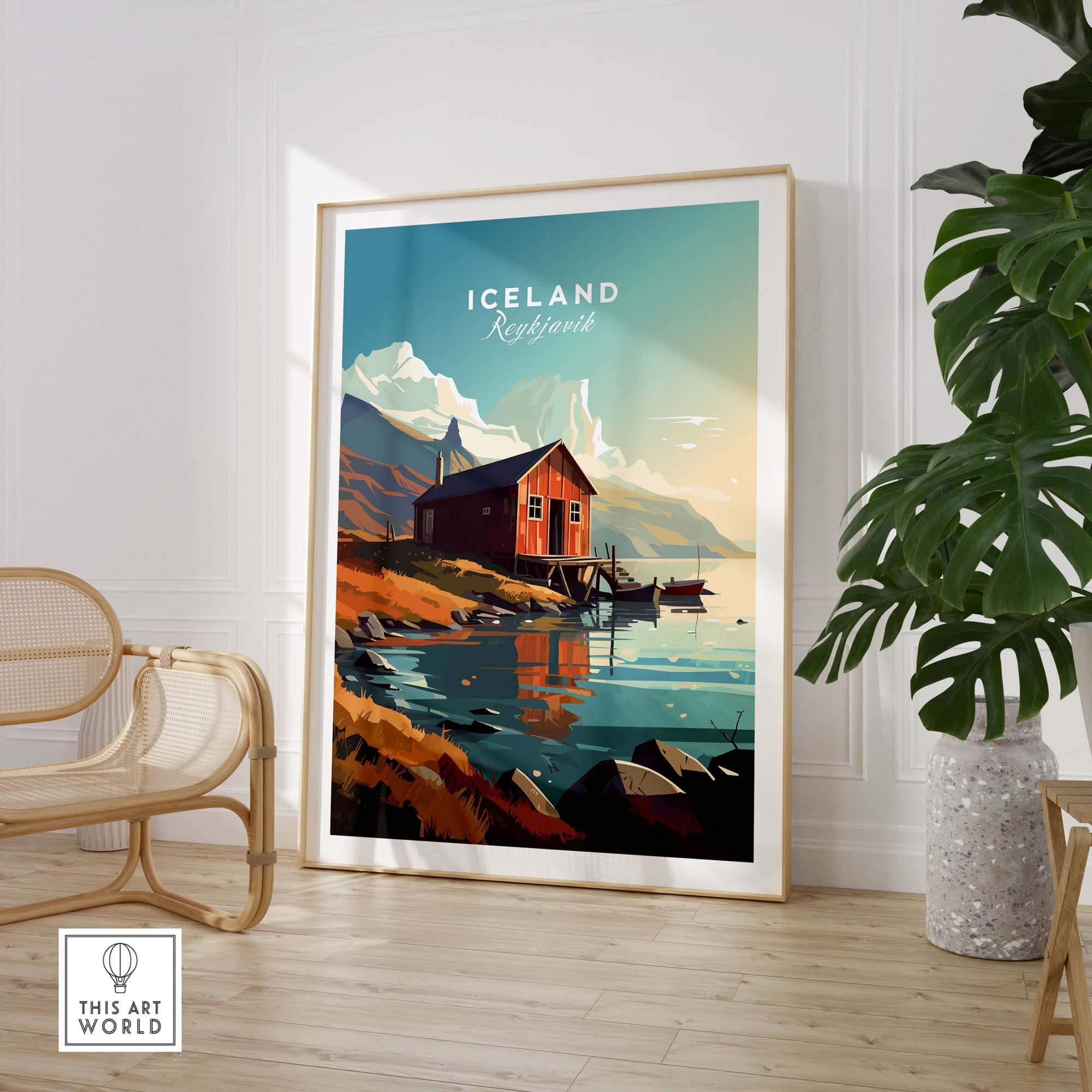 Iceland Poster Reykjavik exclusive at This Art World