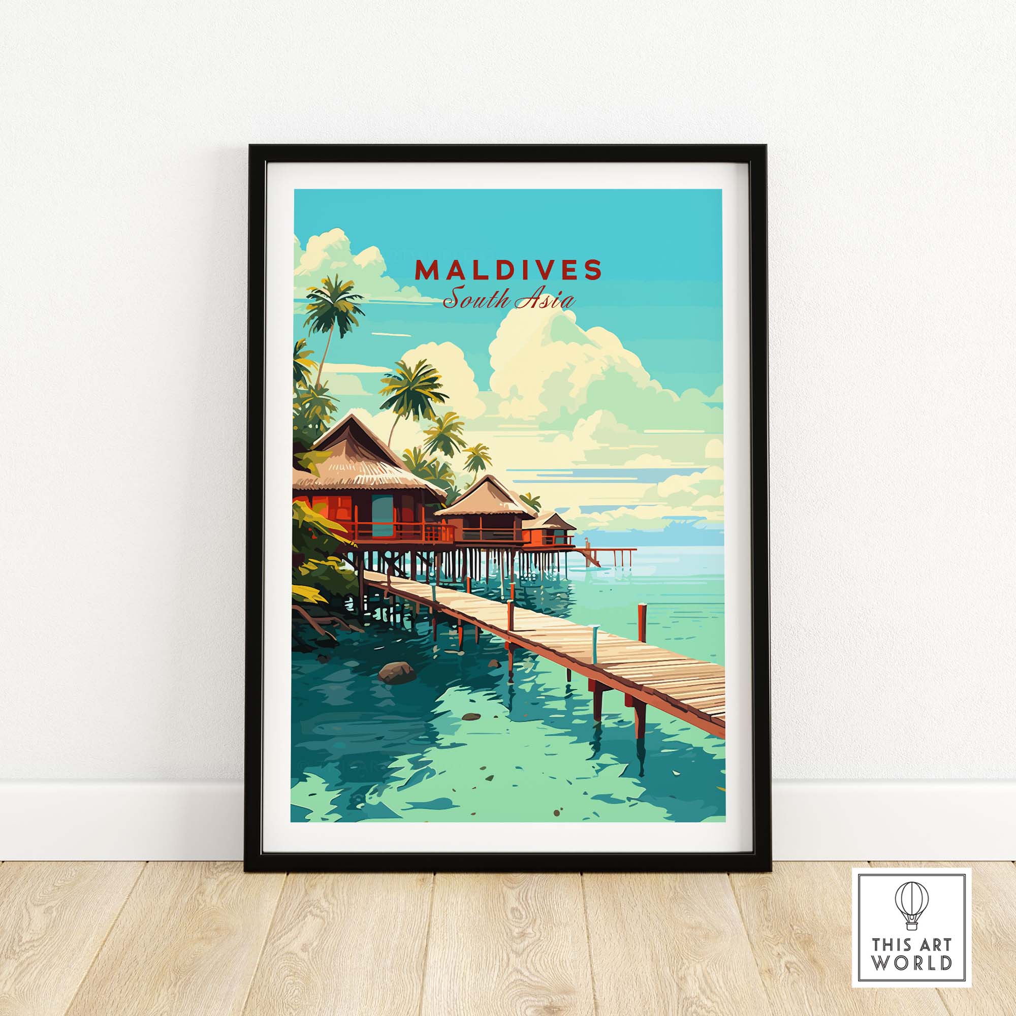Maldives Travel Poster exclusive at This Art World