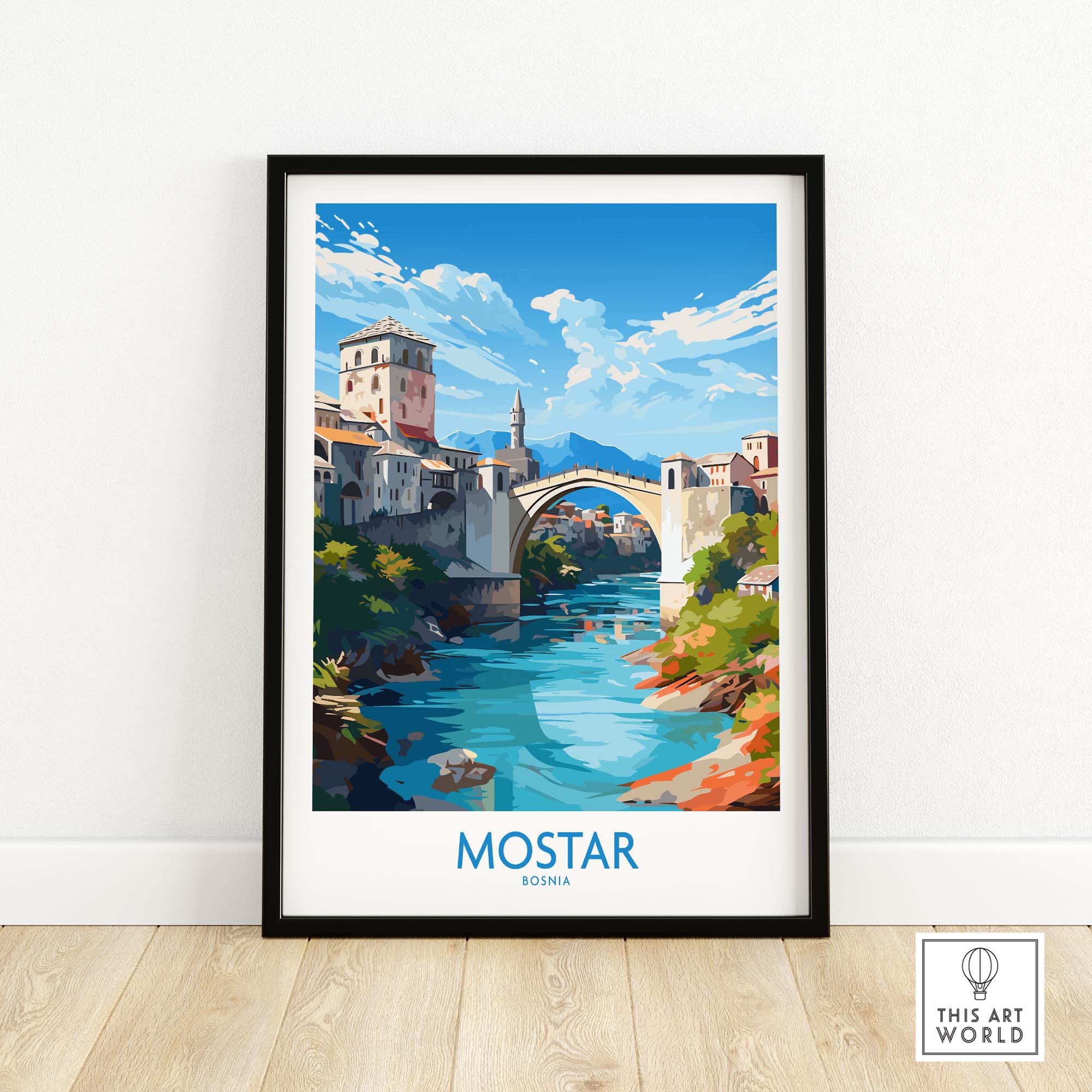 Mostar Print - Iconic Bosnia Artwork Poster – This Art World