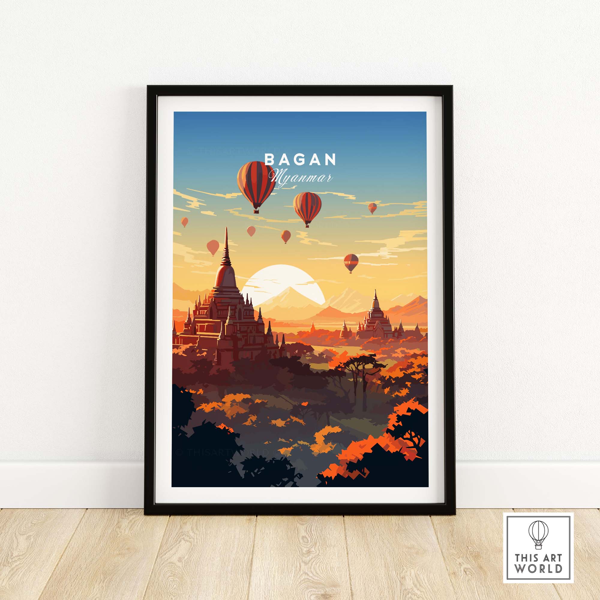 Myanmar Poster Bagan - Exotic Home Decor