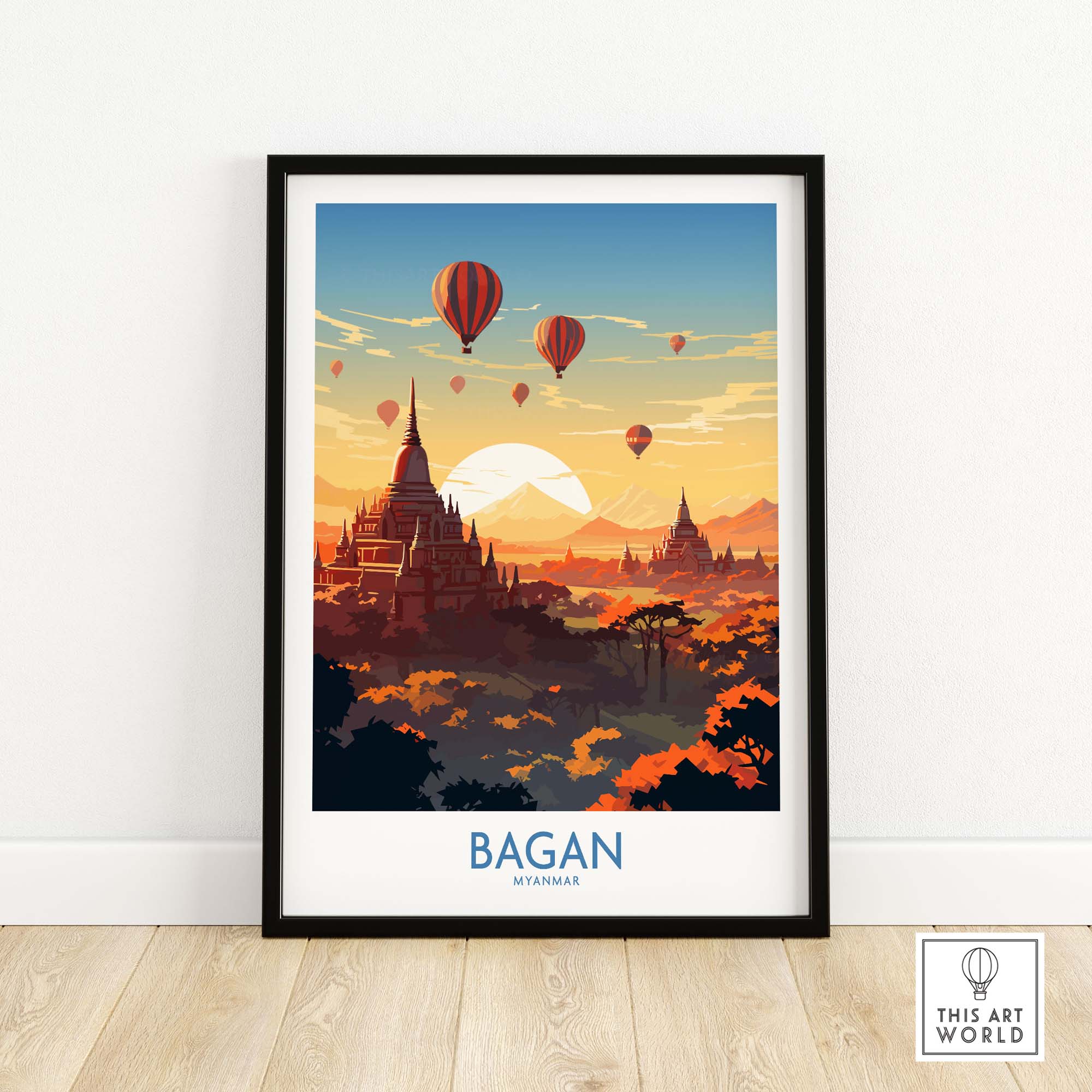 Stunning Myanmar Wall Art Print - Bagan Poster – This Art World