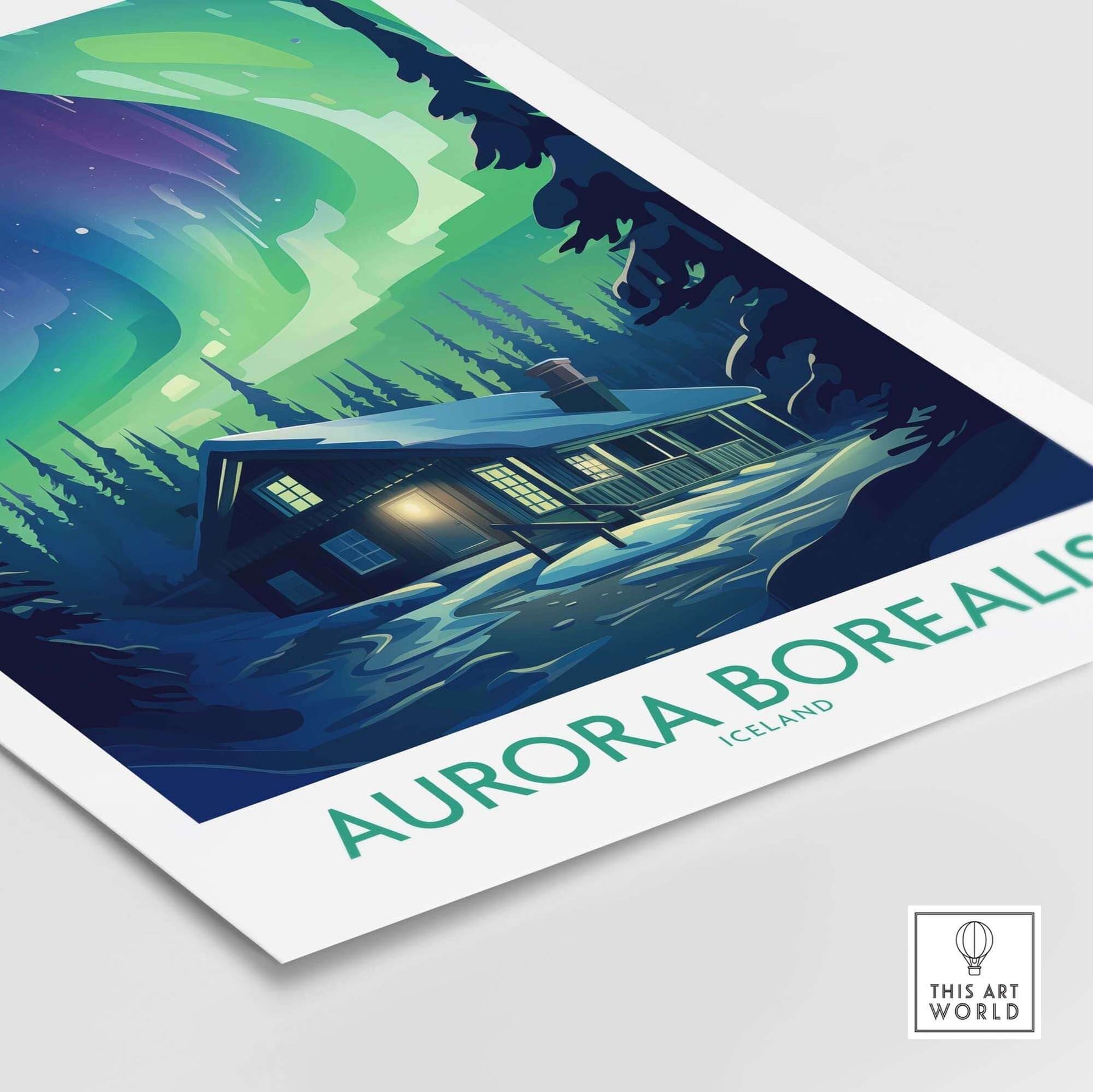 Stunning Northern Lights Poster | Aurora Borealis Print