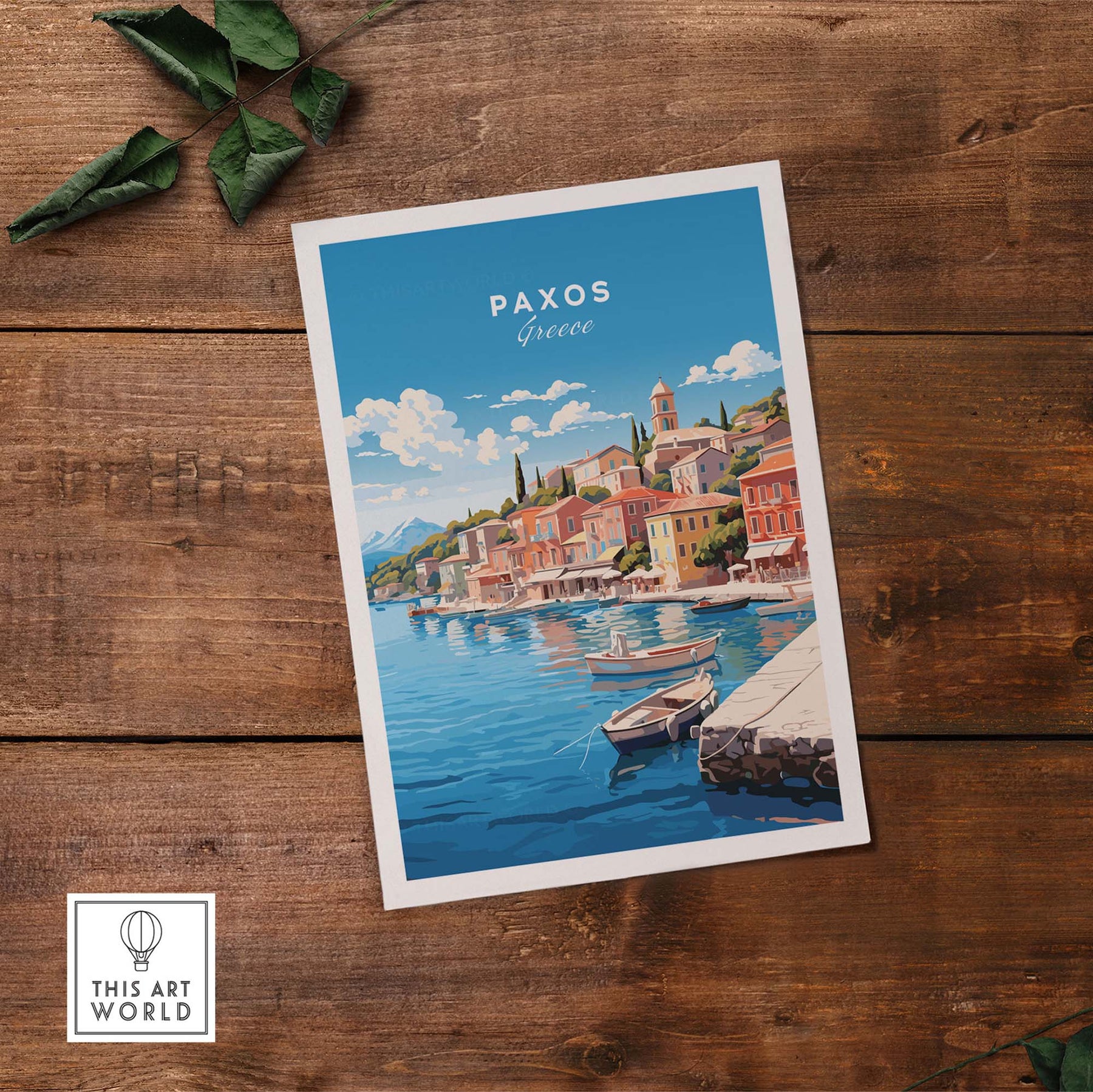 Paxos Travel Poster - Vibrant Greece Art Print – This Art World