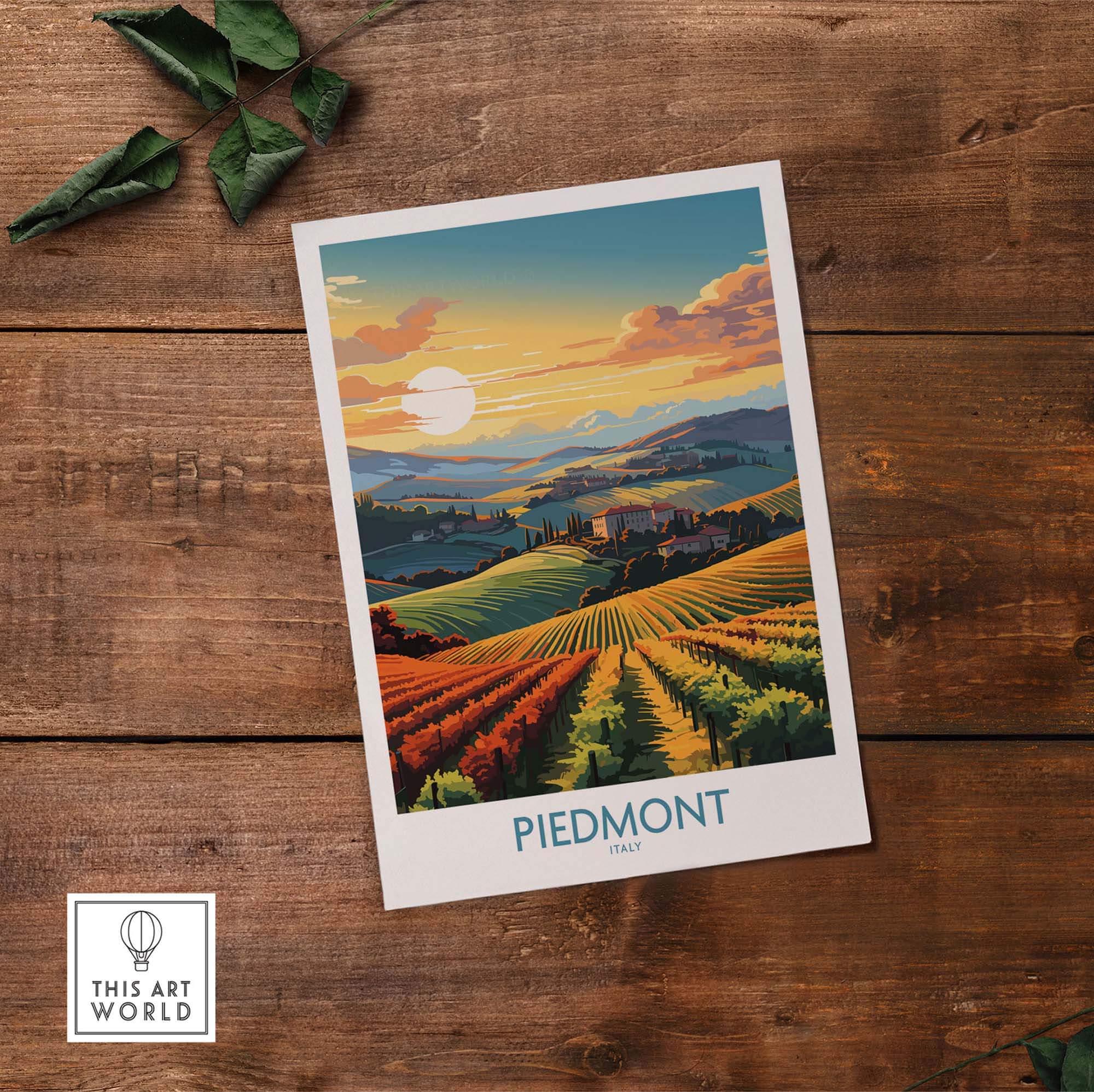 Piedmont Poster Italy exclusive at This Art World