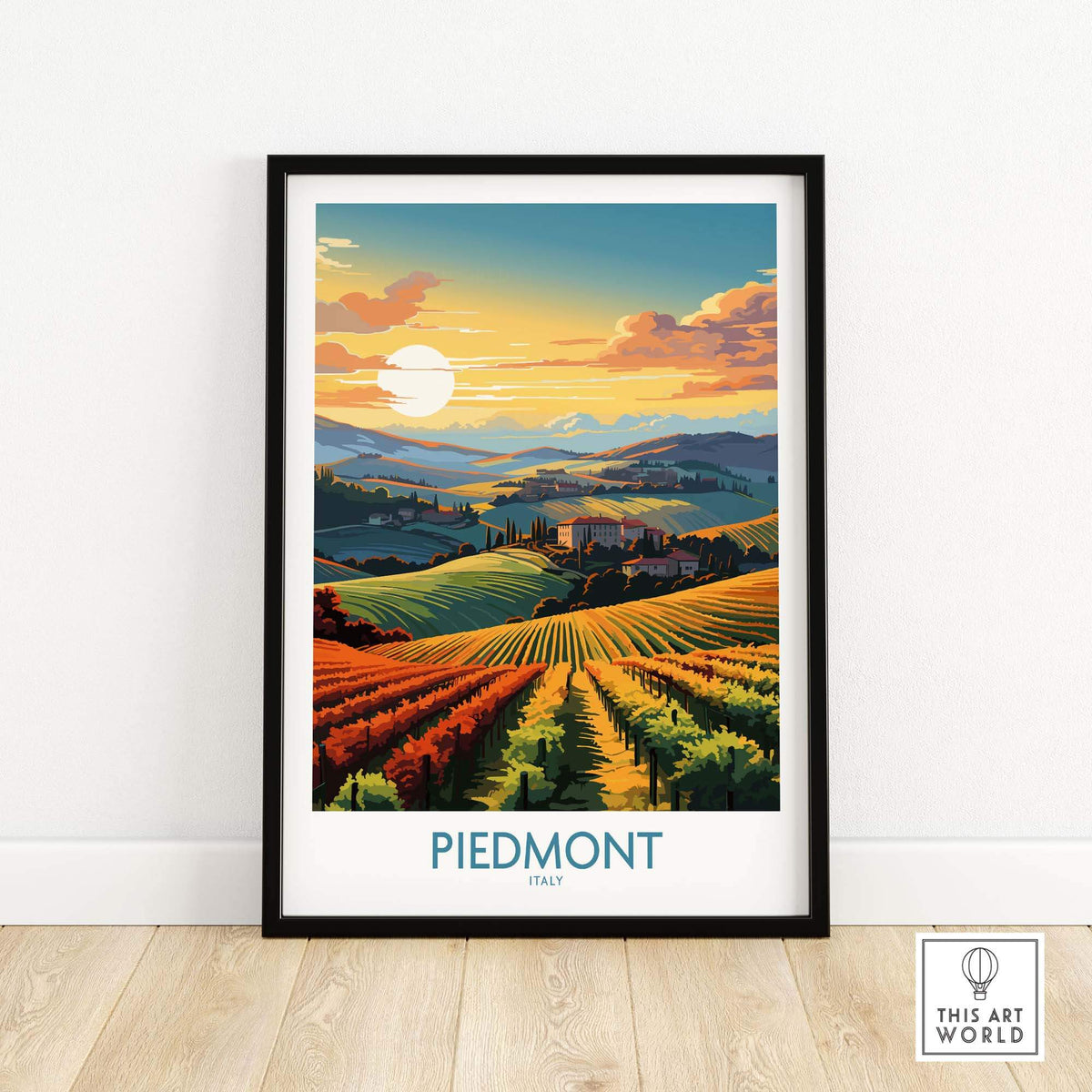 Piedmont Poster Italy - Stunning Wine Region Prints – This Art World