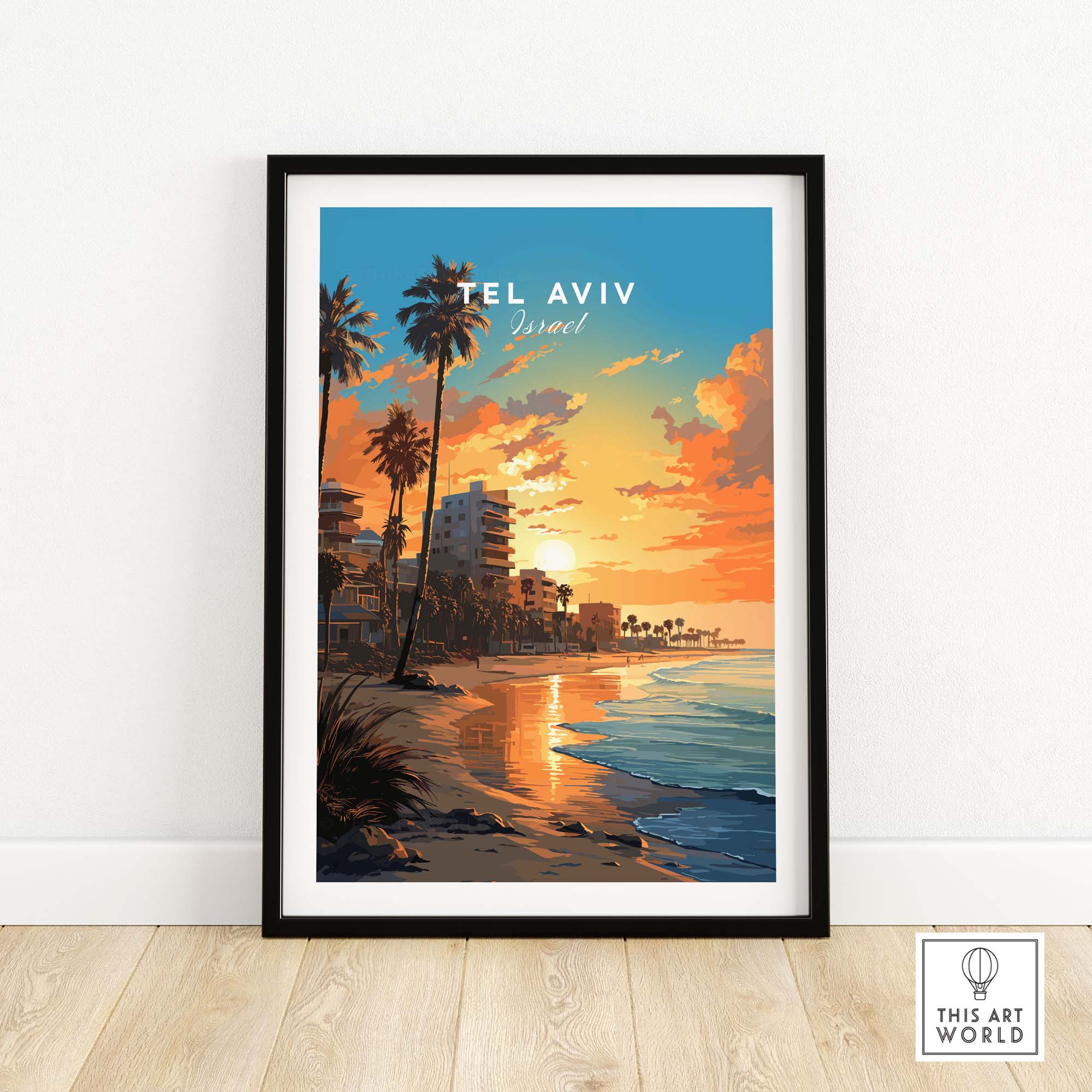 Tel Aviv Print - Stunning Israel Travel Poster – This Art World