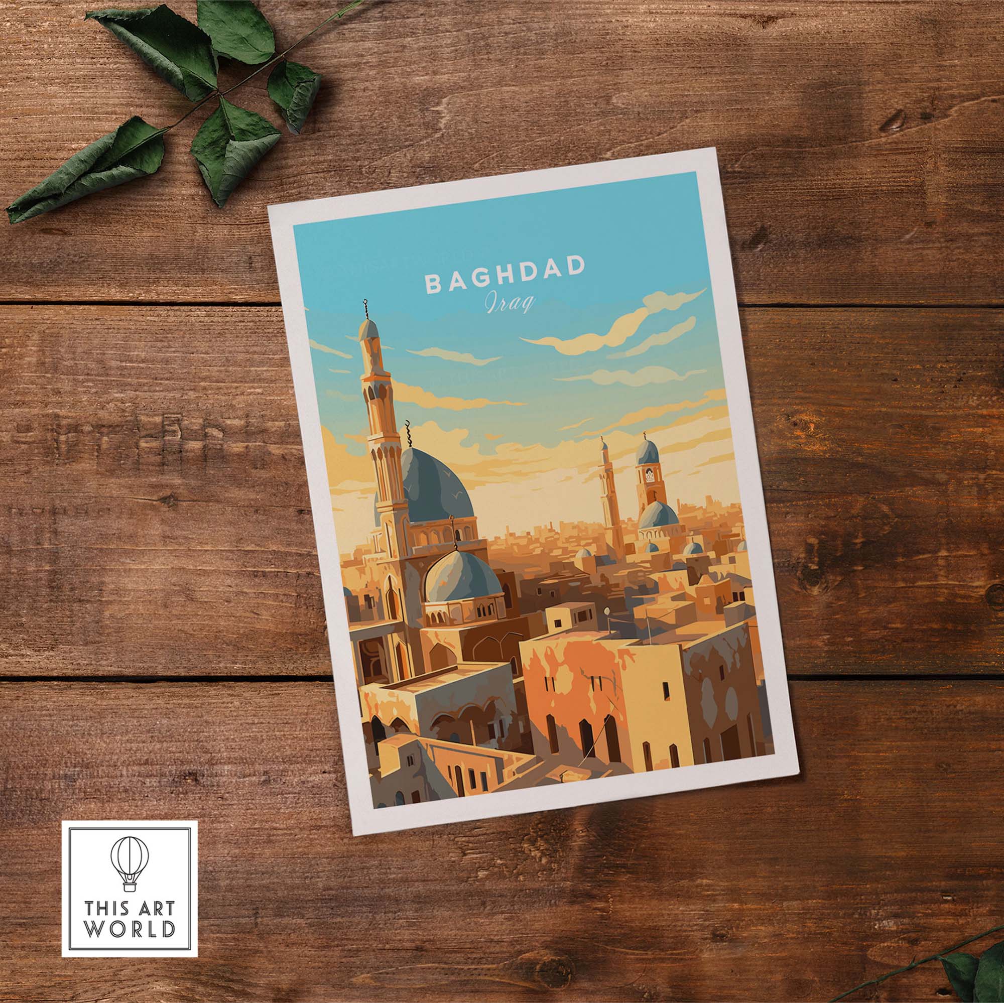 Baghdad Iraq Travel Poster Print | This Art World
