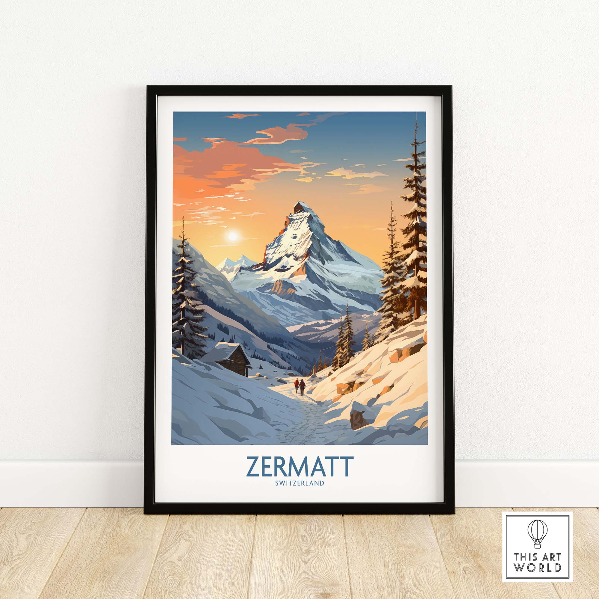 Zermatt Print - Swiss Alps Wall Art – This Art World