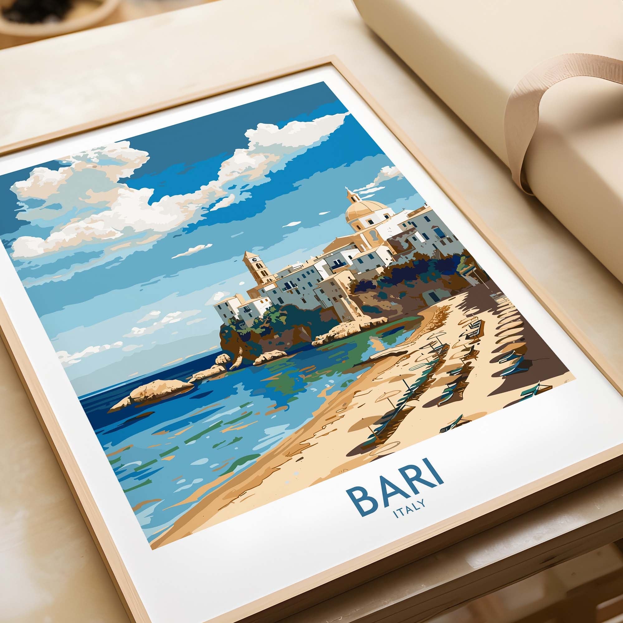 Bari Wall Art - Italy Beach Travel Prints