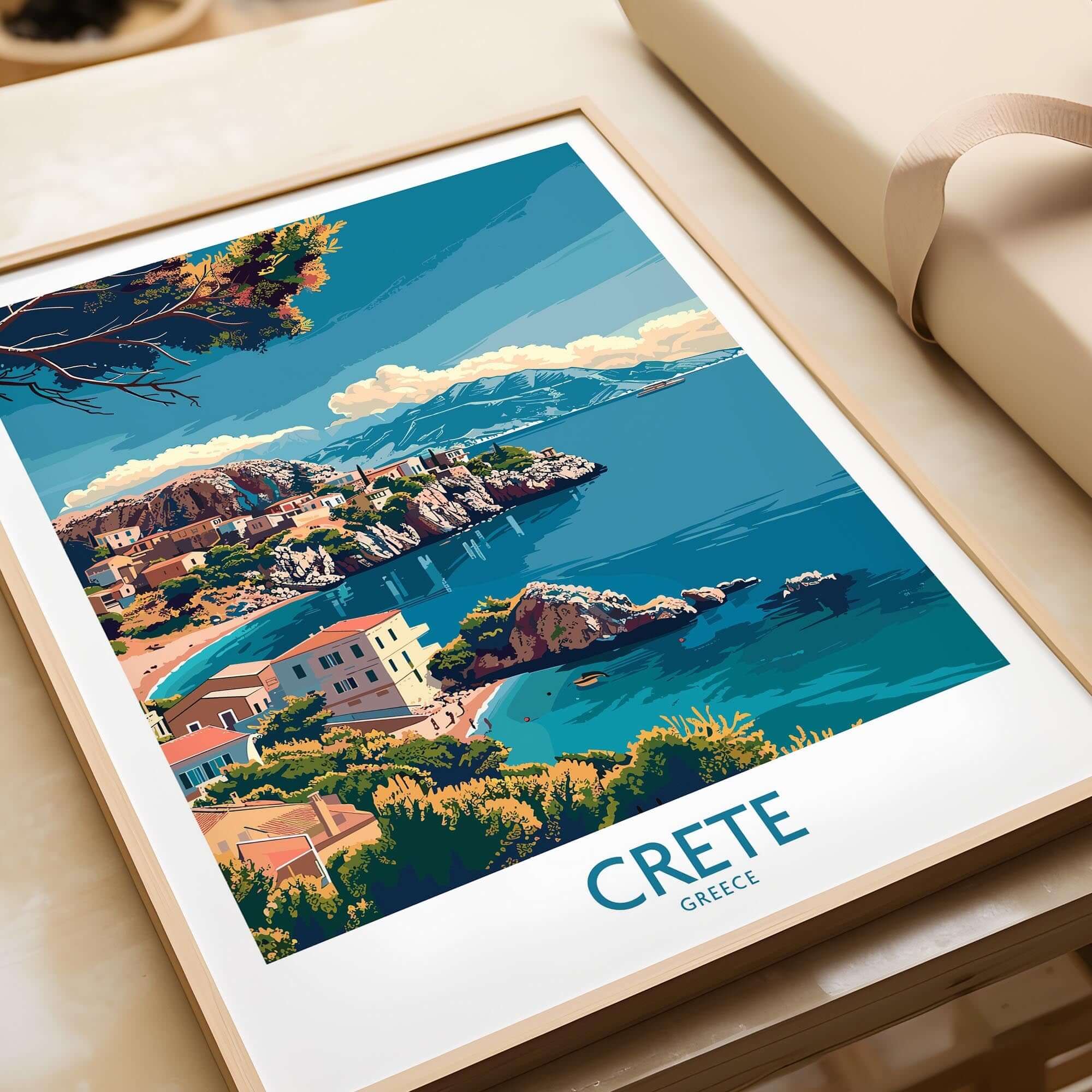 Crete Island - Vibrant Travel Print