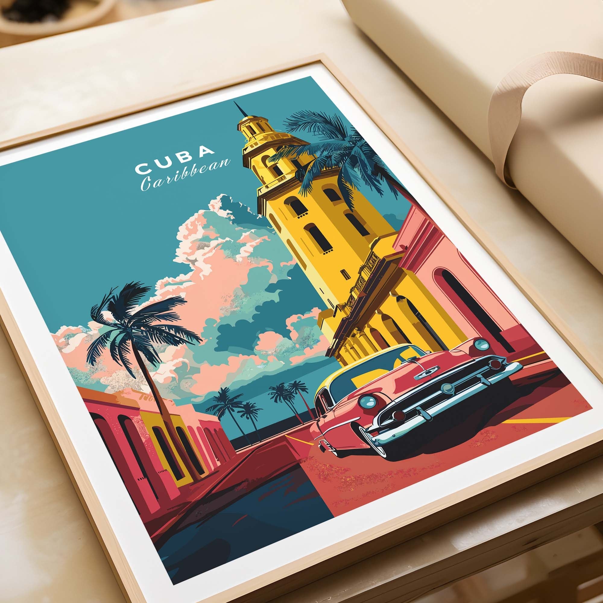 Cuba Travel Poster - Vibrant Caribbean Art – This Art World