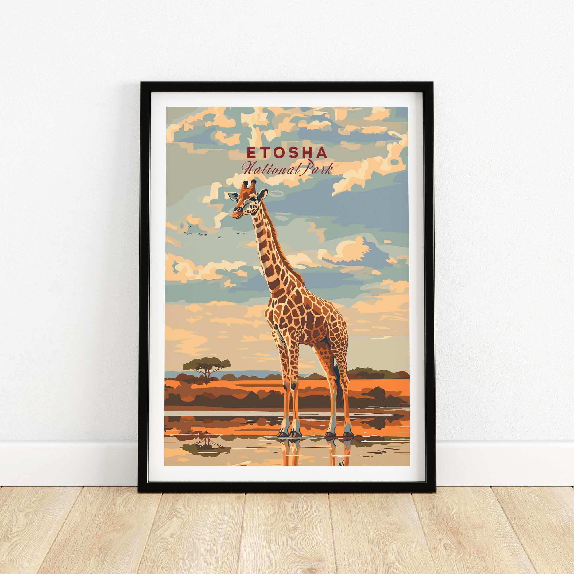 Etosha Namibia Art Print - Stunning Wildlife Decor