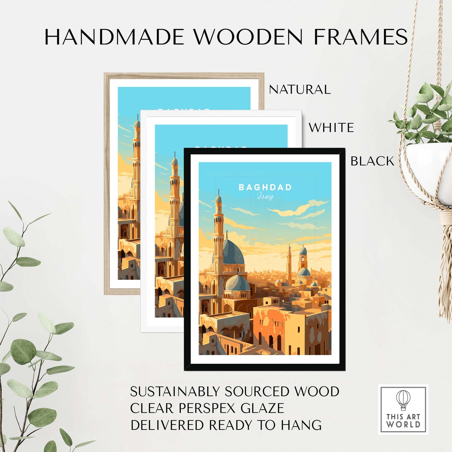 Baghdad Iraq Travel Poster Print - Unique Wall Art – This Art World