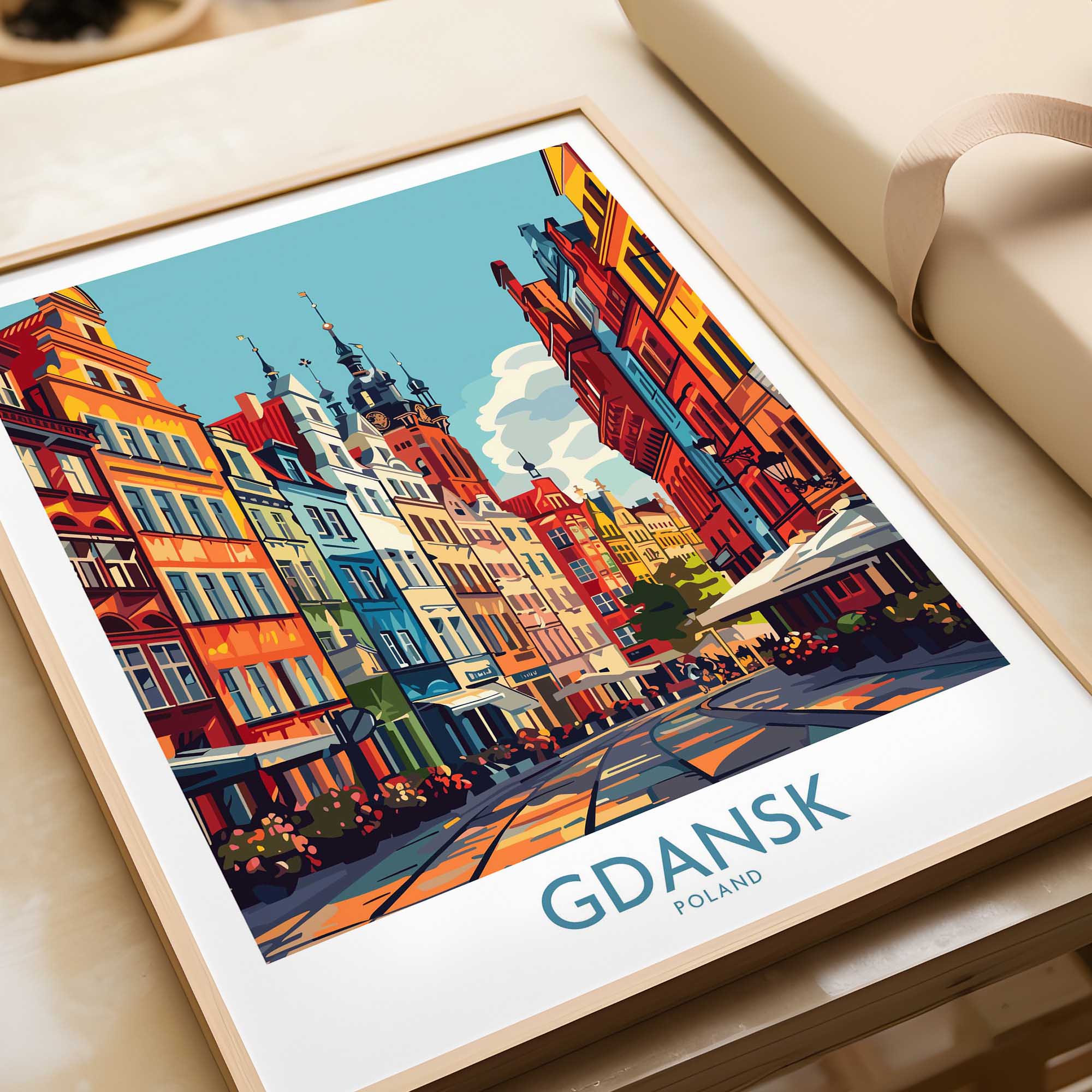 Gdansk Travel Poster - Poland shop now at This Art World!
