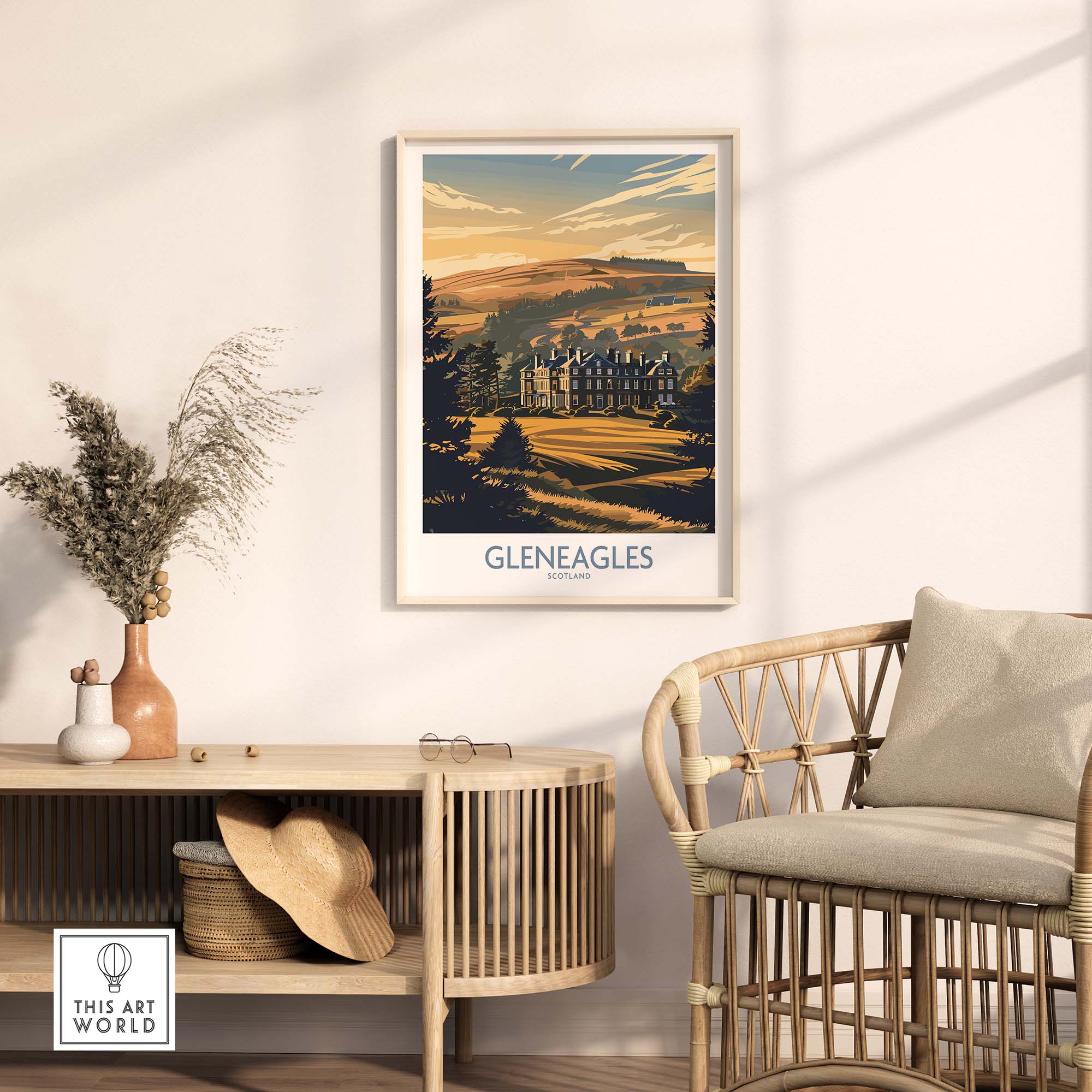 Gleneagles Scotland Golf Poster exclusive at This Art World
