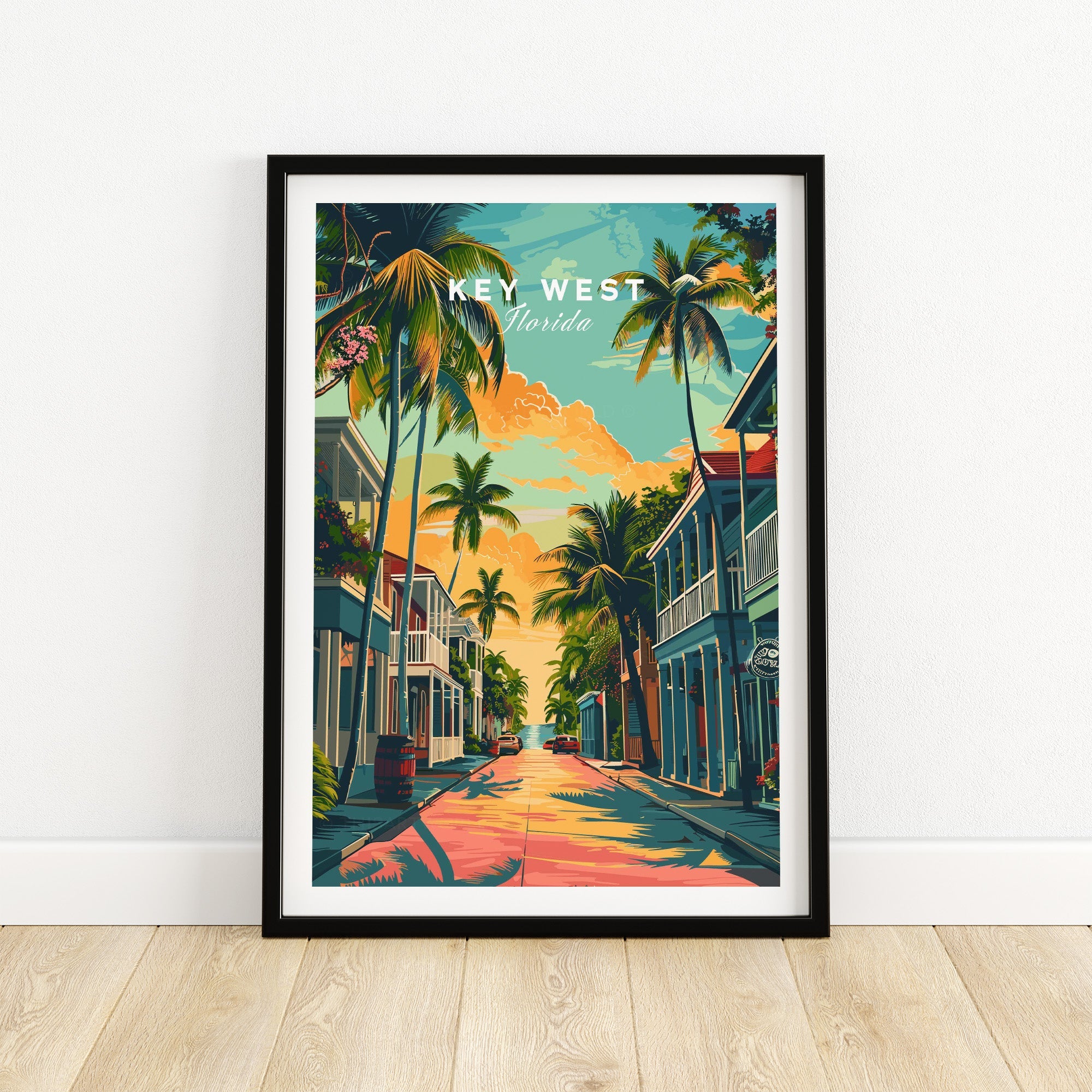 Key West Wall Art Print - Tropical Florida Decor