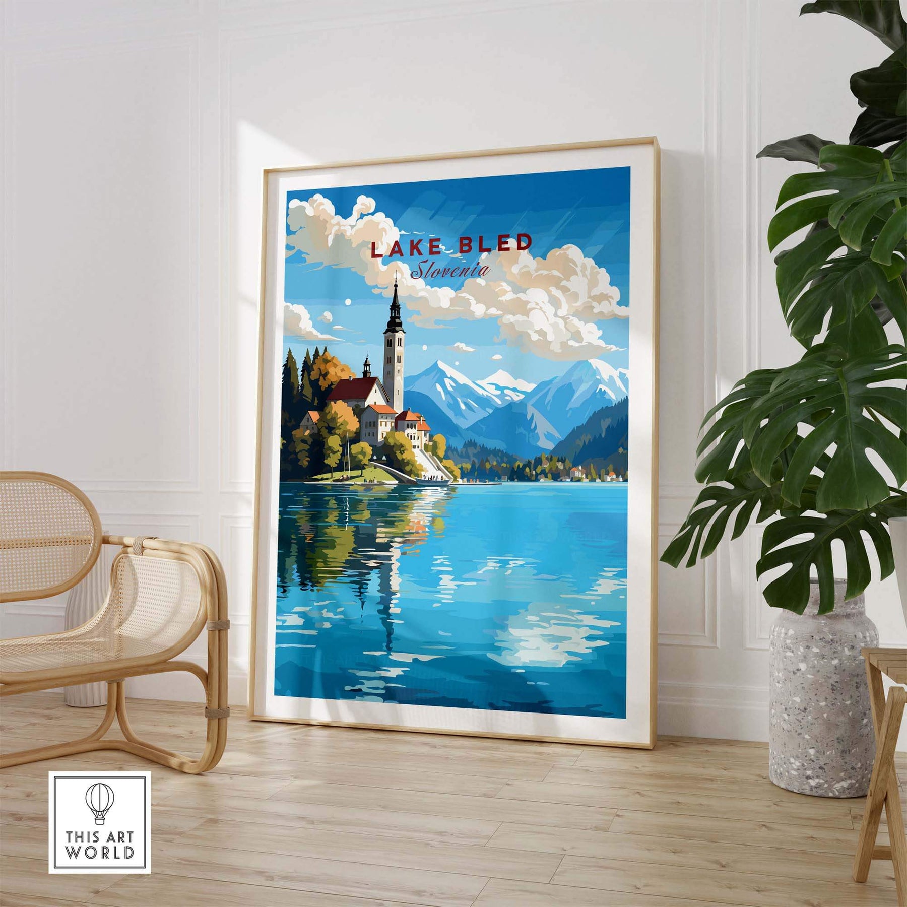 Lake Bled Poster - Stunning Slovenia Travel Art – This Art World