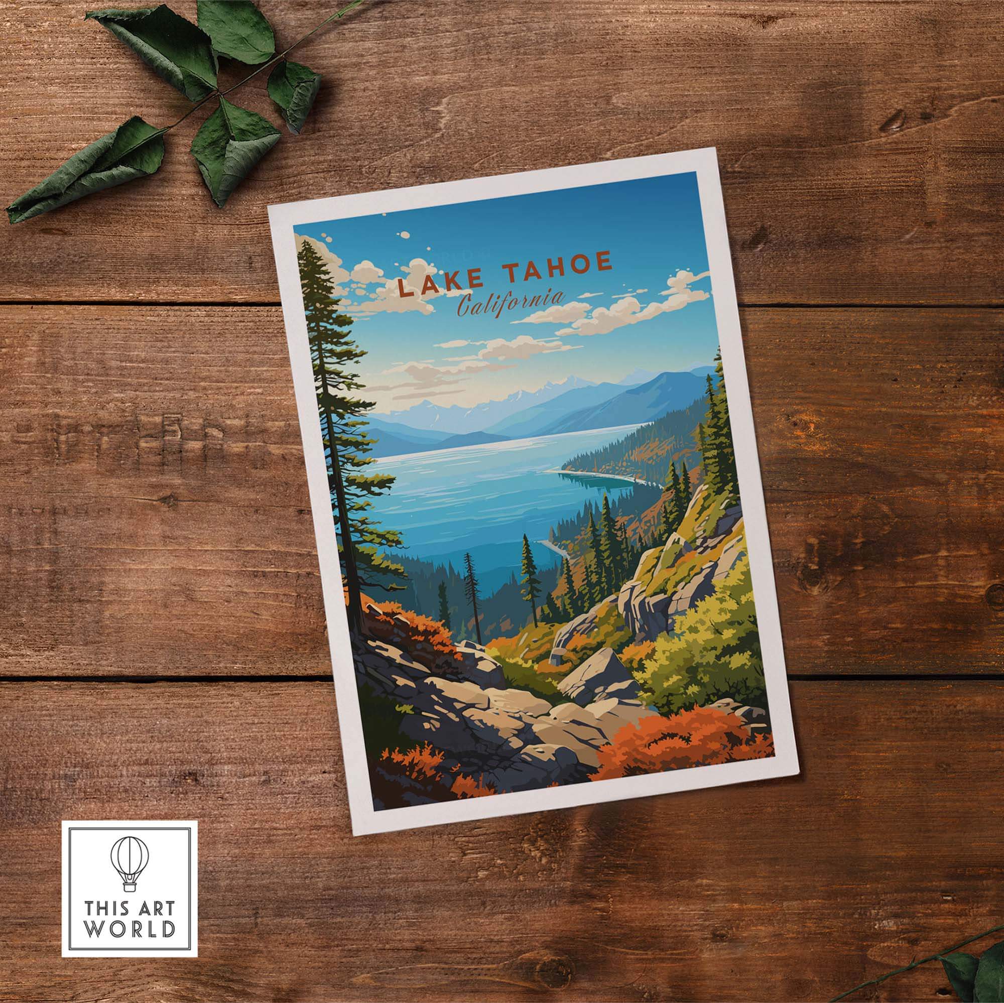 Lake Tahoe Poster - Perfect California Wall Art