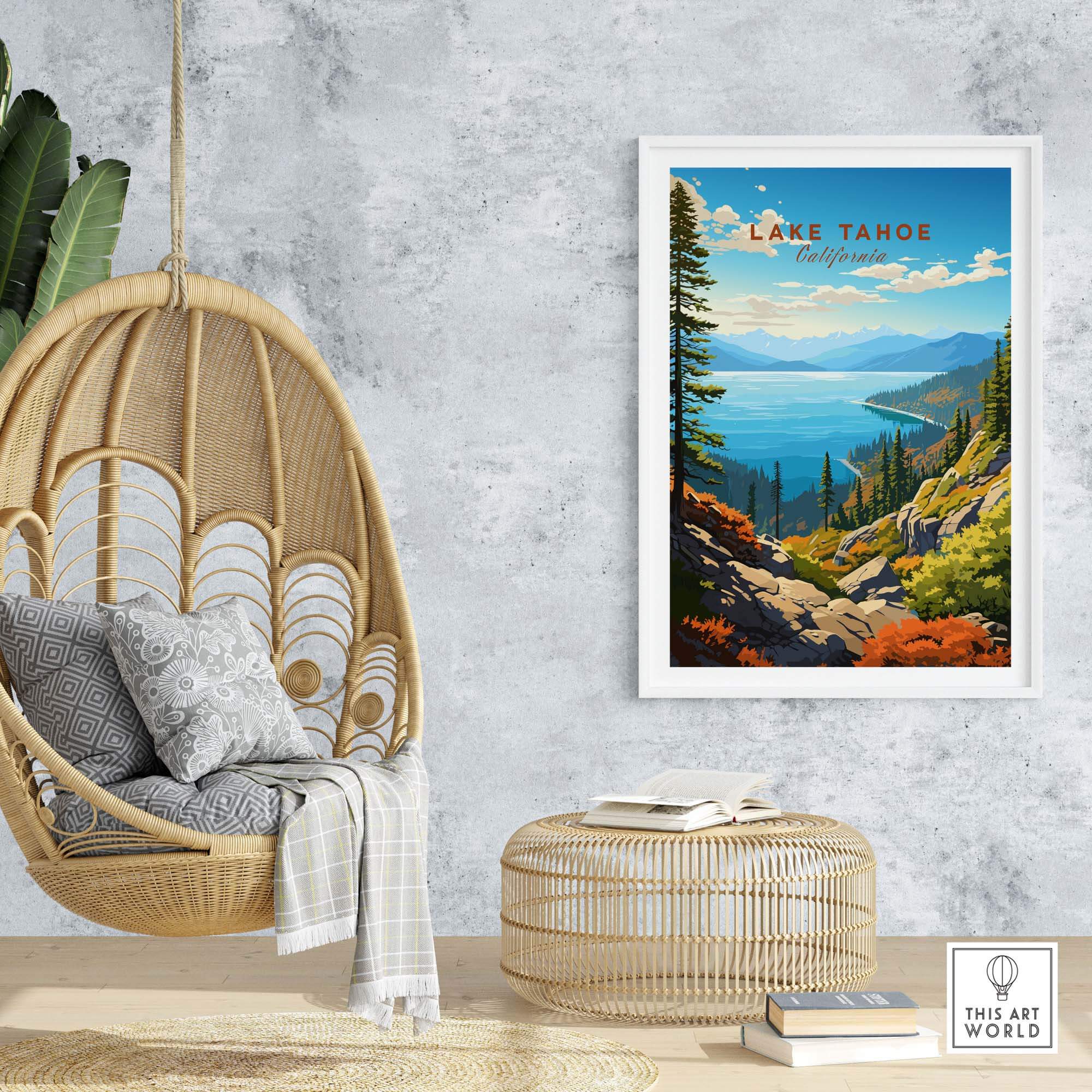 Lake Tahoe Poster - Perfect California Wall Art