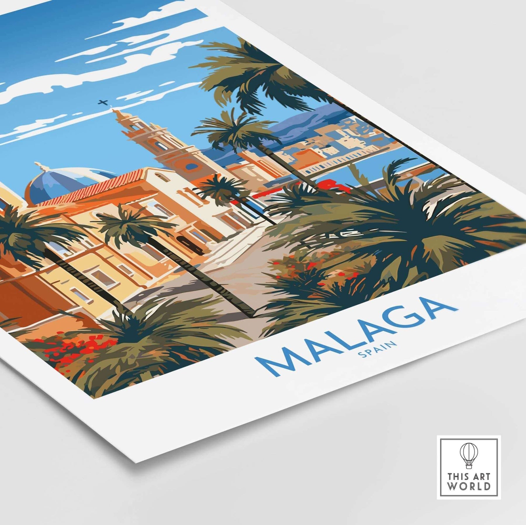 Malaga Print - Vibrant Spanish Travel Poster