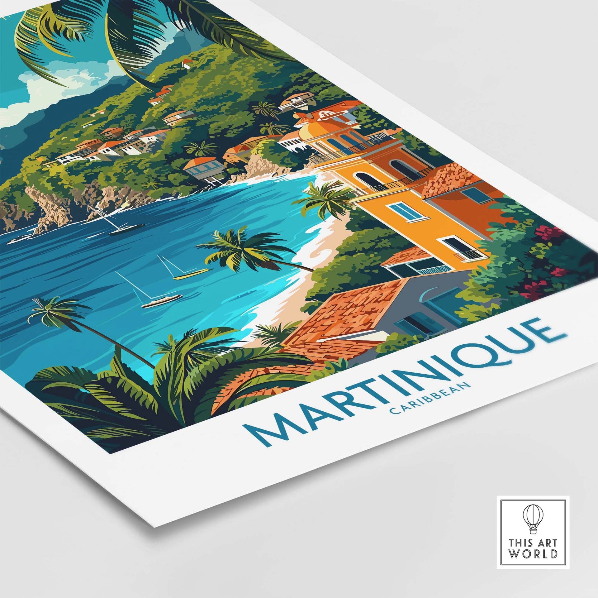 Stunning Martinique Poster - Tropical Paradise Decor – This Art World