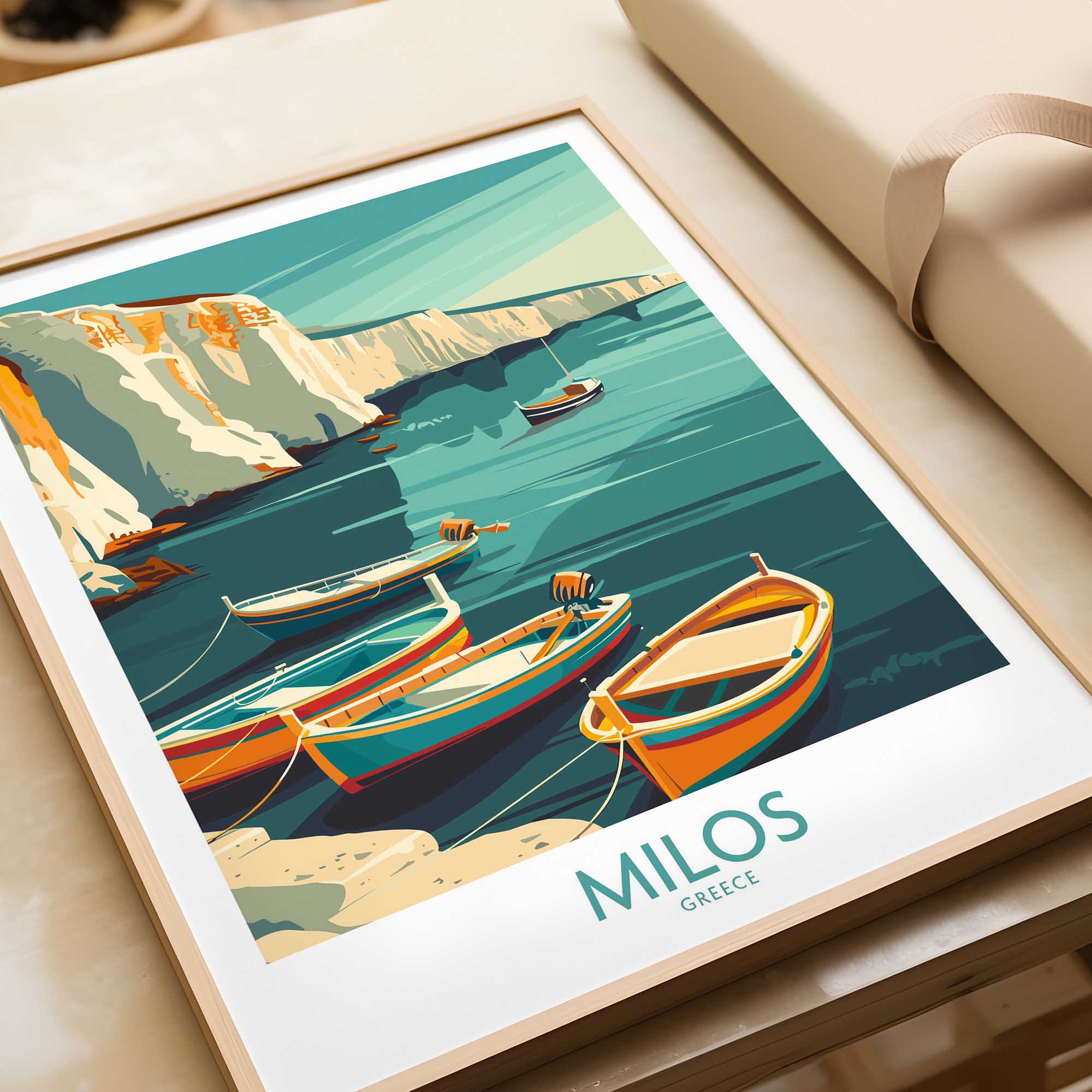 Milos Greece Wall Art Print - Mediterranean Decor