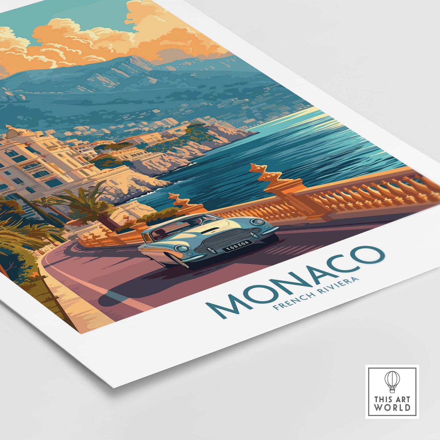 Monaco Print - Vintage French Riviera Wall Art – This Art World