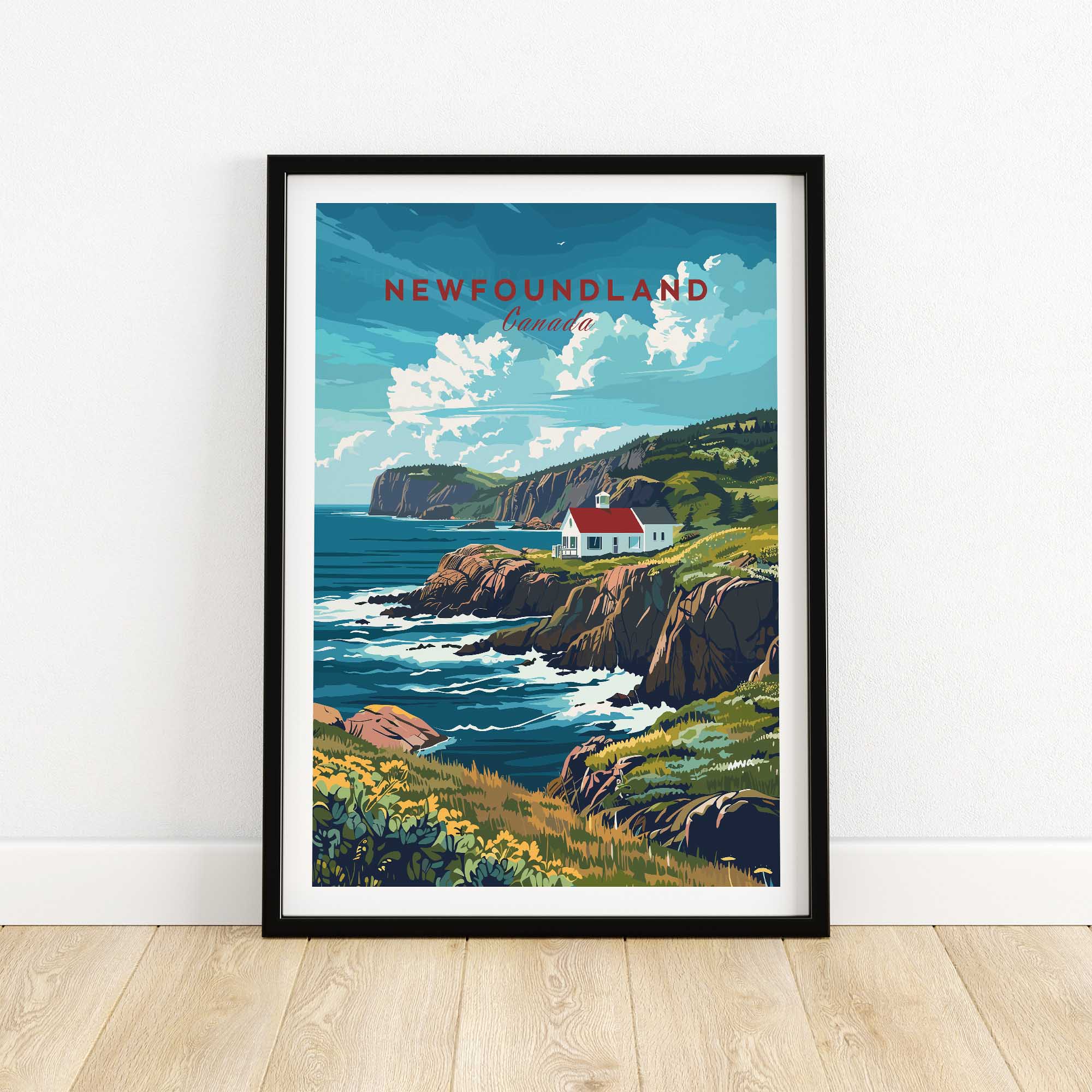 Newfoundland Coastline Poster - Stunning Coastal Art – This Art World