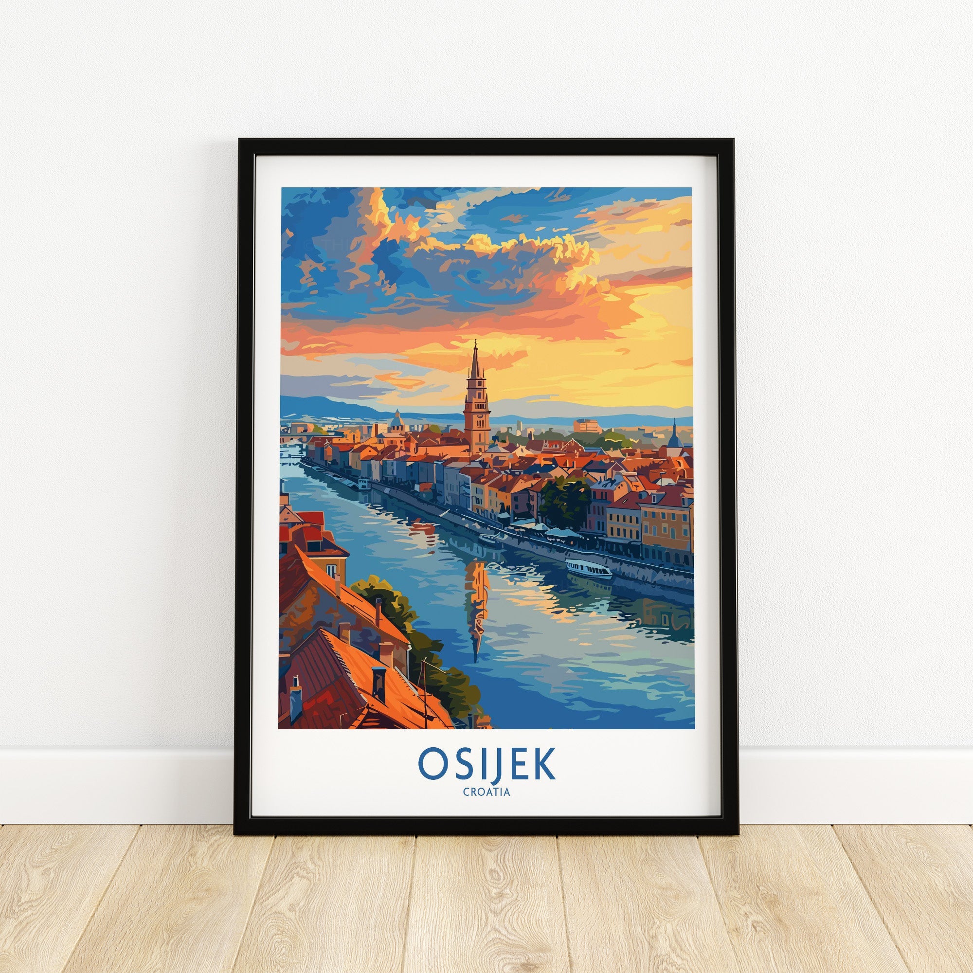 Osijek Travel Print - Stunning Croatia Wall Art – This Art World