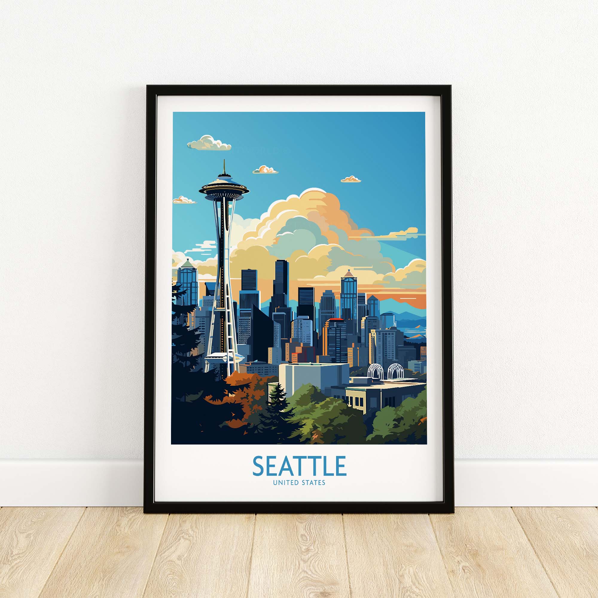 Seattle Poster - Captivating Urban Art